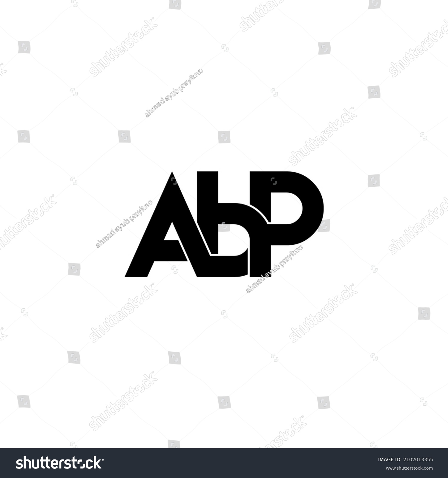 Abp Typography Letter Monogram Logo Design Stock Vector (Royalty Free ...