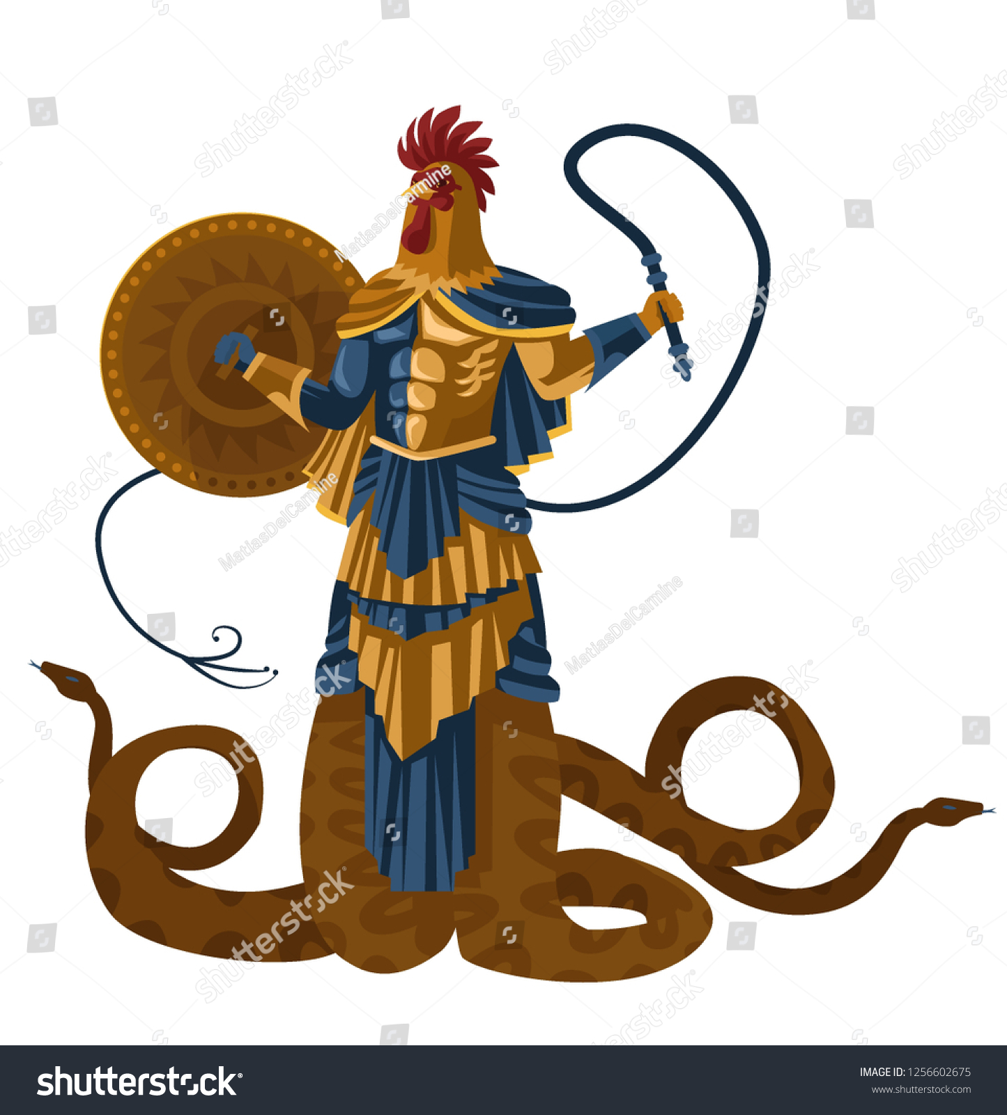 Abraxas Gnostic Deity: เวกเตอร์สต็อก (ปลอดค่าลิขสิทธิ์) 1256602675