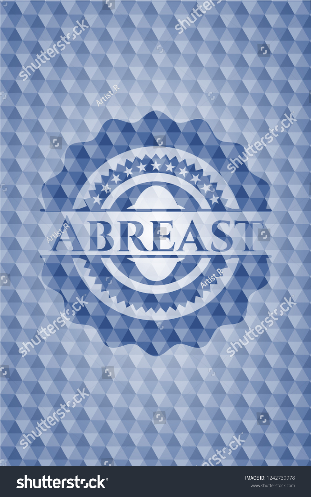 Abreast Blue Emblem Geometric Background Stock Vector (Royalty Free ...