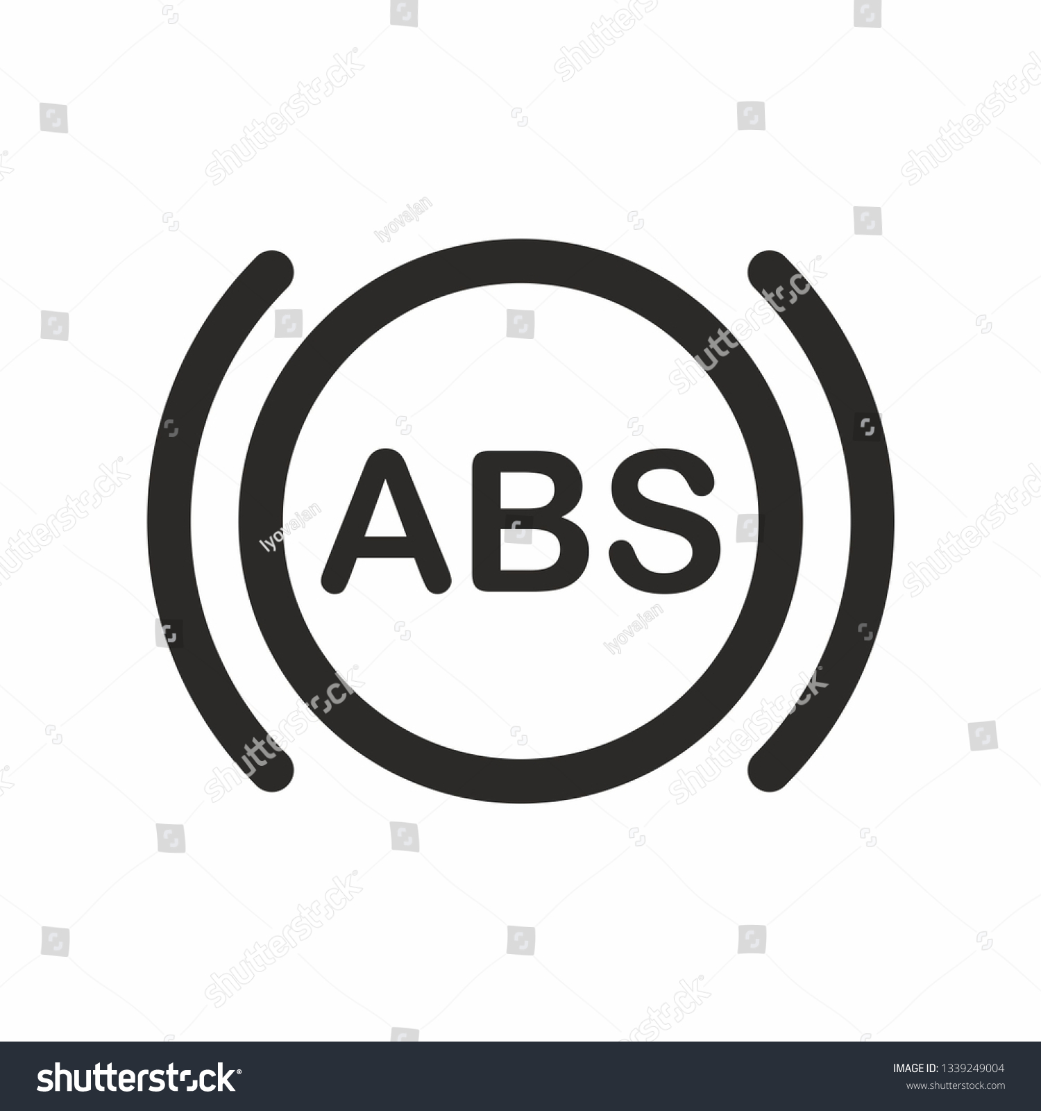 Abs Car Dashboard Indicator Icon Vector: เวกเตอร์สต็อก (ปลอดค่า ...