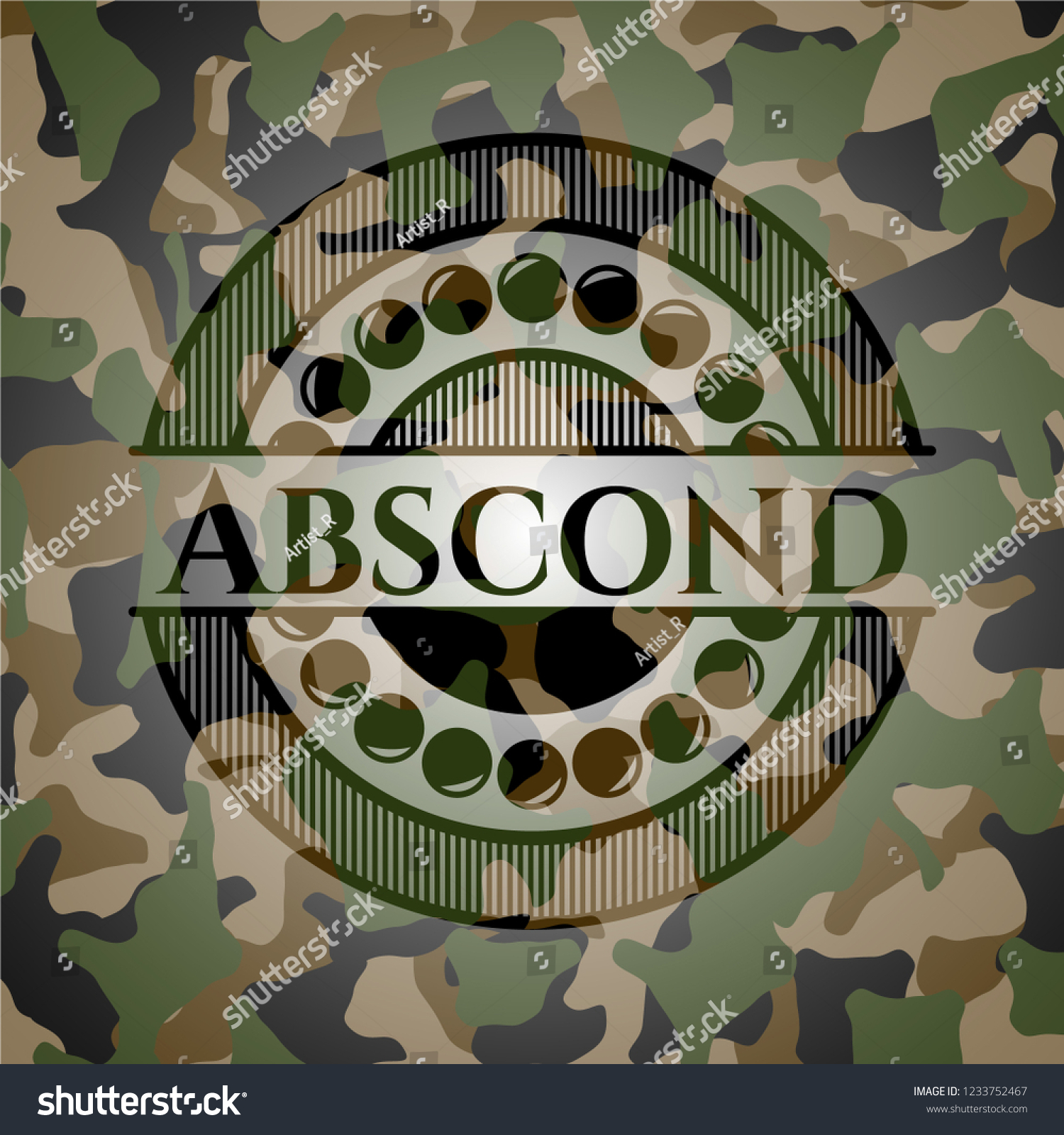 Abscond On Camouflaged Texture Stock Vector (Royalty Free) 1233752467 ...