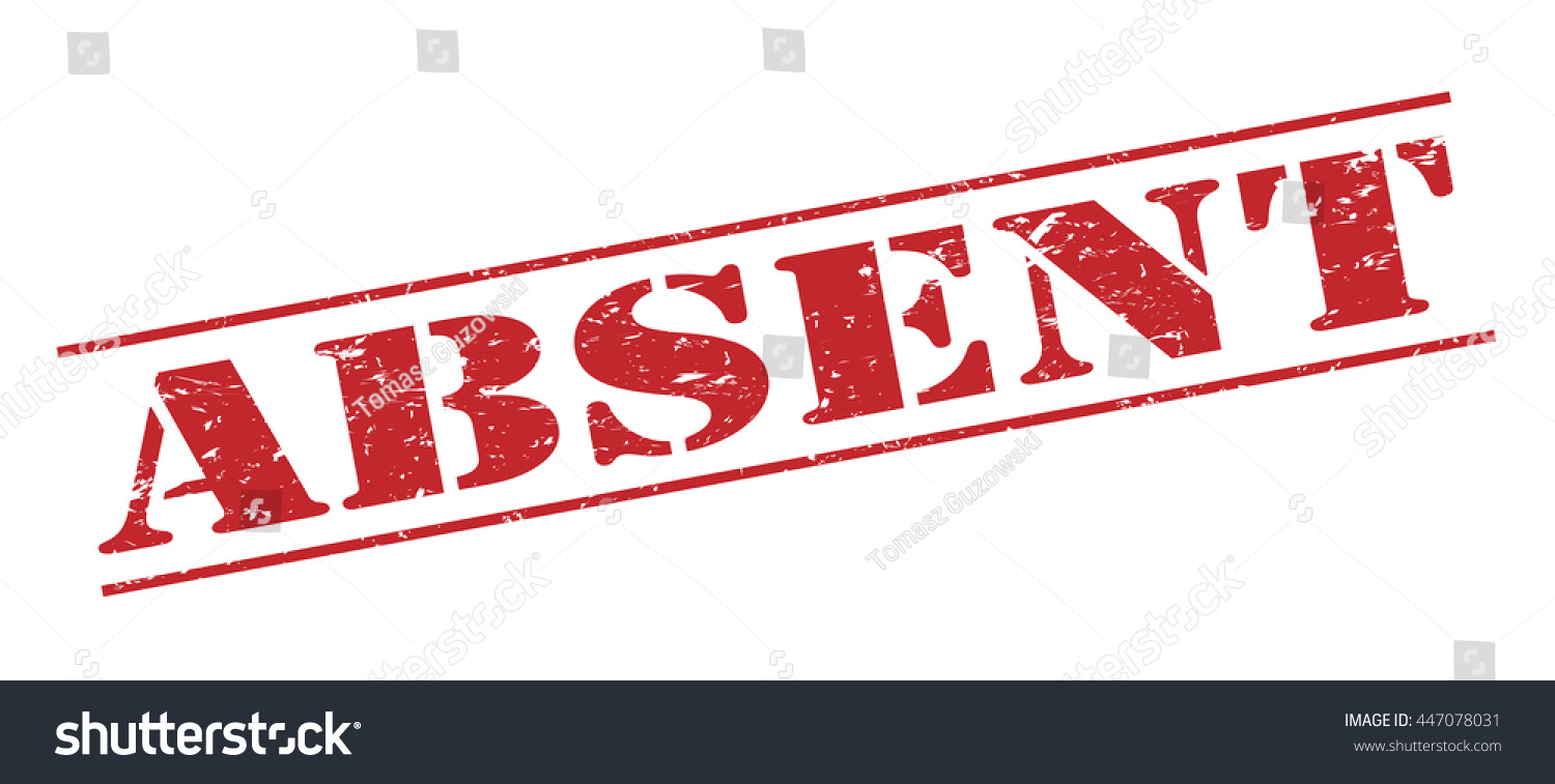 Absent Vector Stamp On White Background Stock Vector (Royalty Free ...