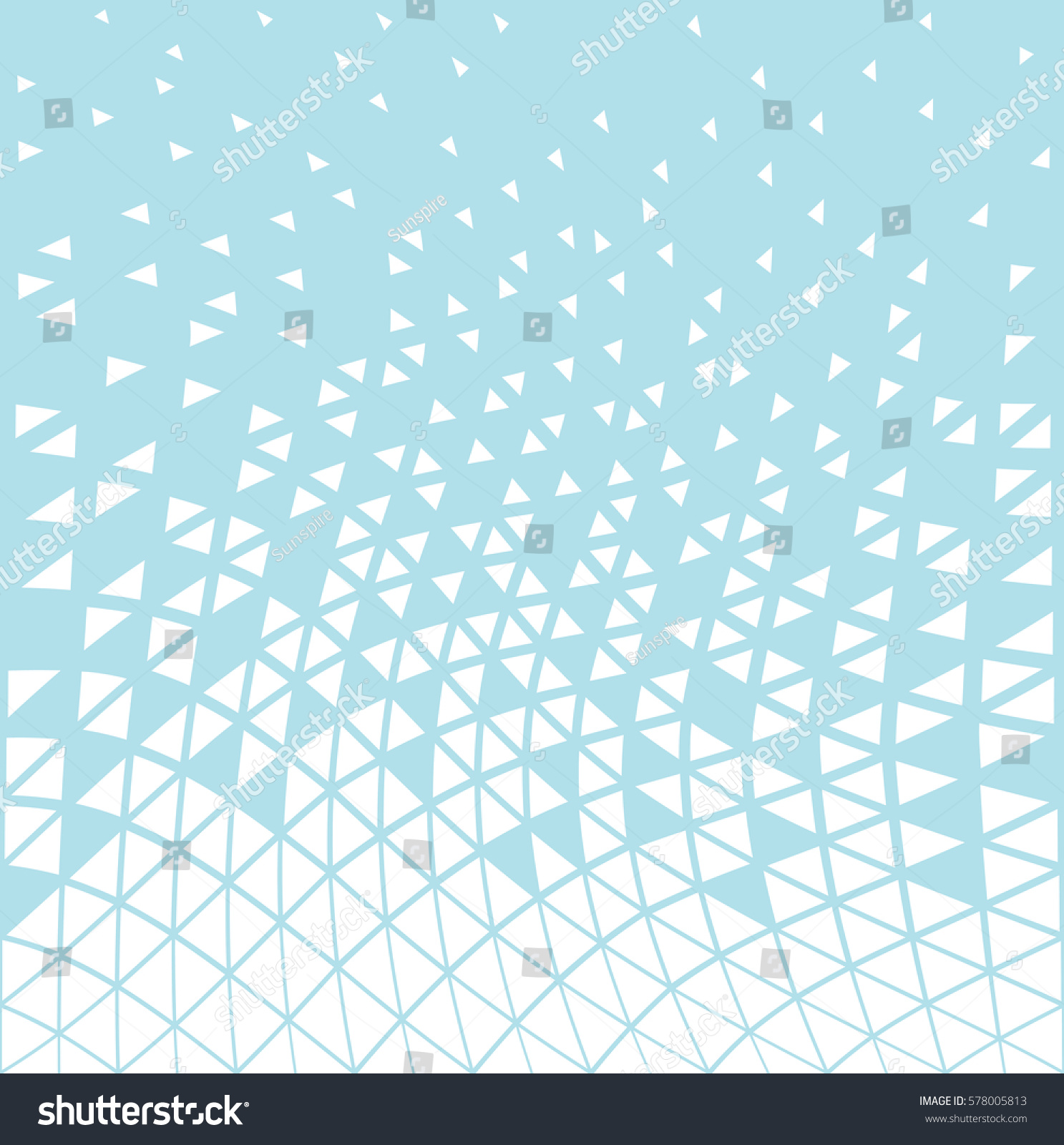 Abstracet Blue Geometric Halftone Triangle Trippy Stock Vector (Royalty ...