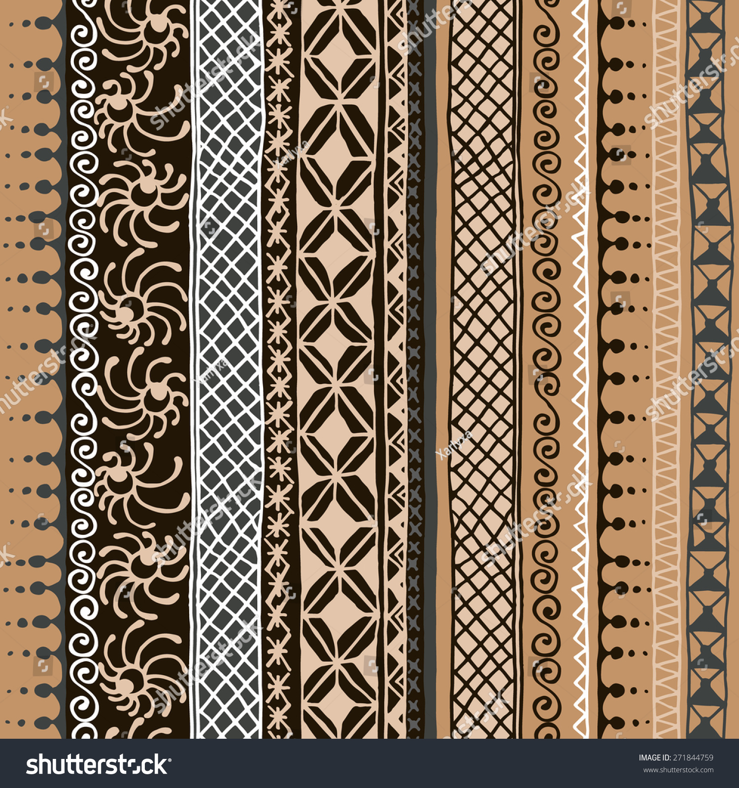 Abstract African Seamless Geometric Pattern Vector Stock Vector ...