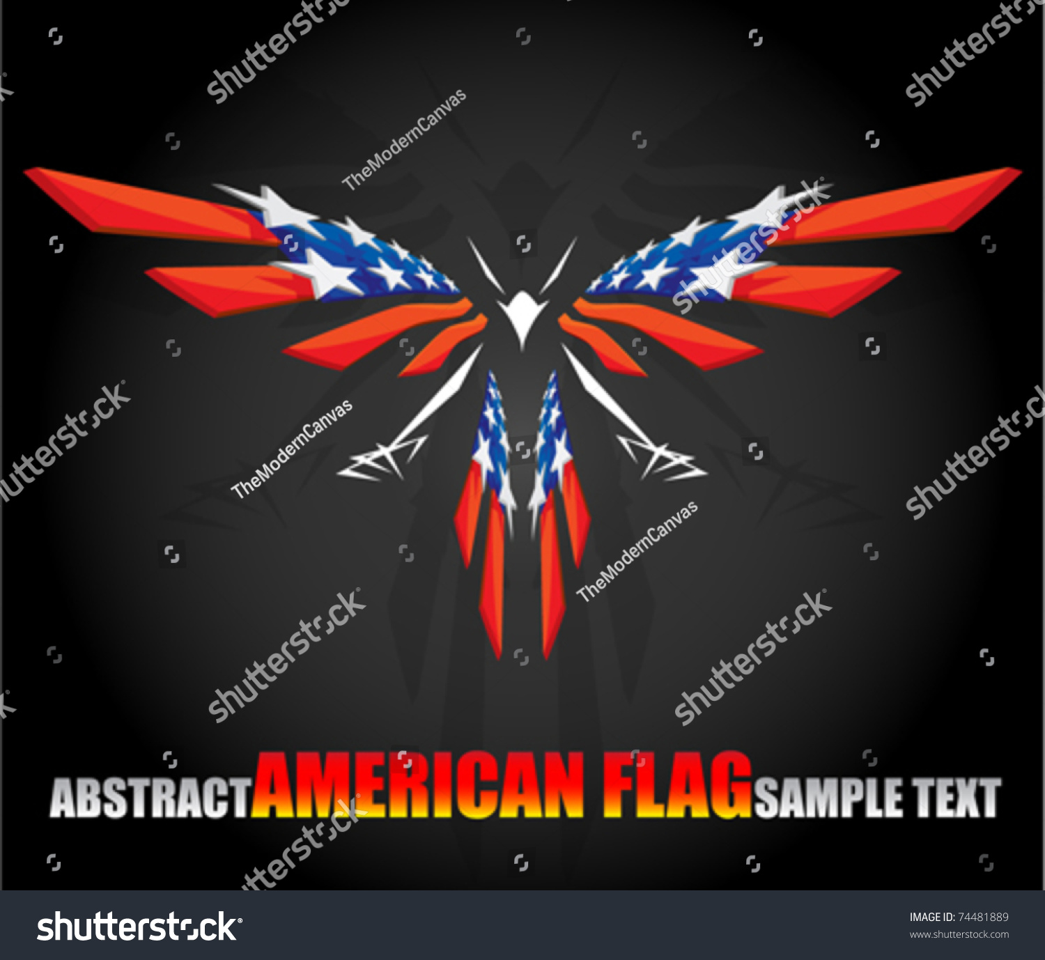 Abstract American Flag 2 Stock Vector Illustration 74481889 : Shutterstock