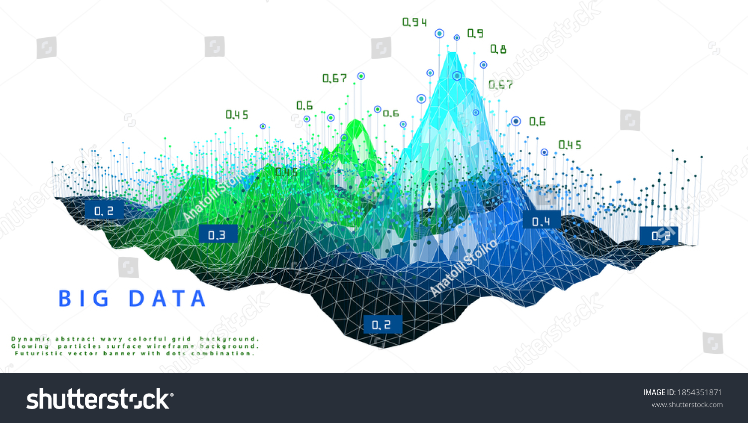 Abstract Analytical Background Wireframe Algorithm Analyze Stock Vector (Royalty Free ...