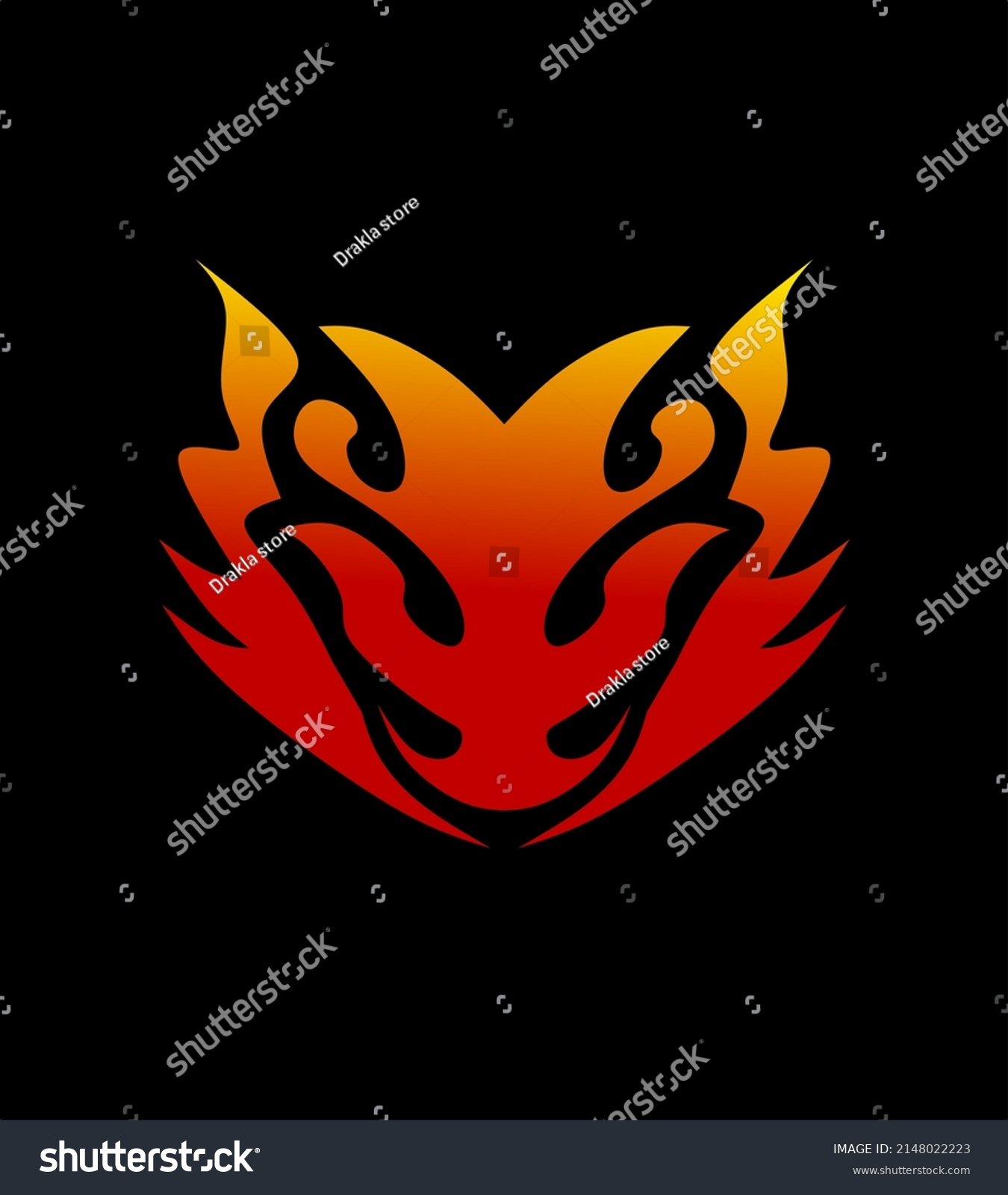Abstract Simple Dragon Red Logo Stock Vector (Royalty Free) 2148022223 ...