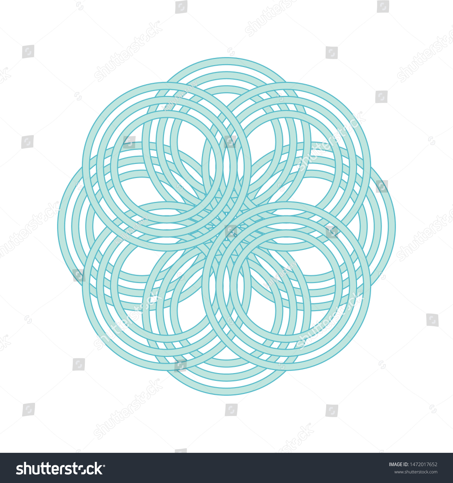 Abstract Arabesque Illustration Circle Elements Radial Stock Vector ...