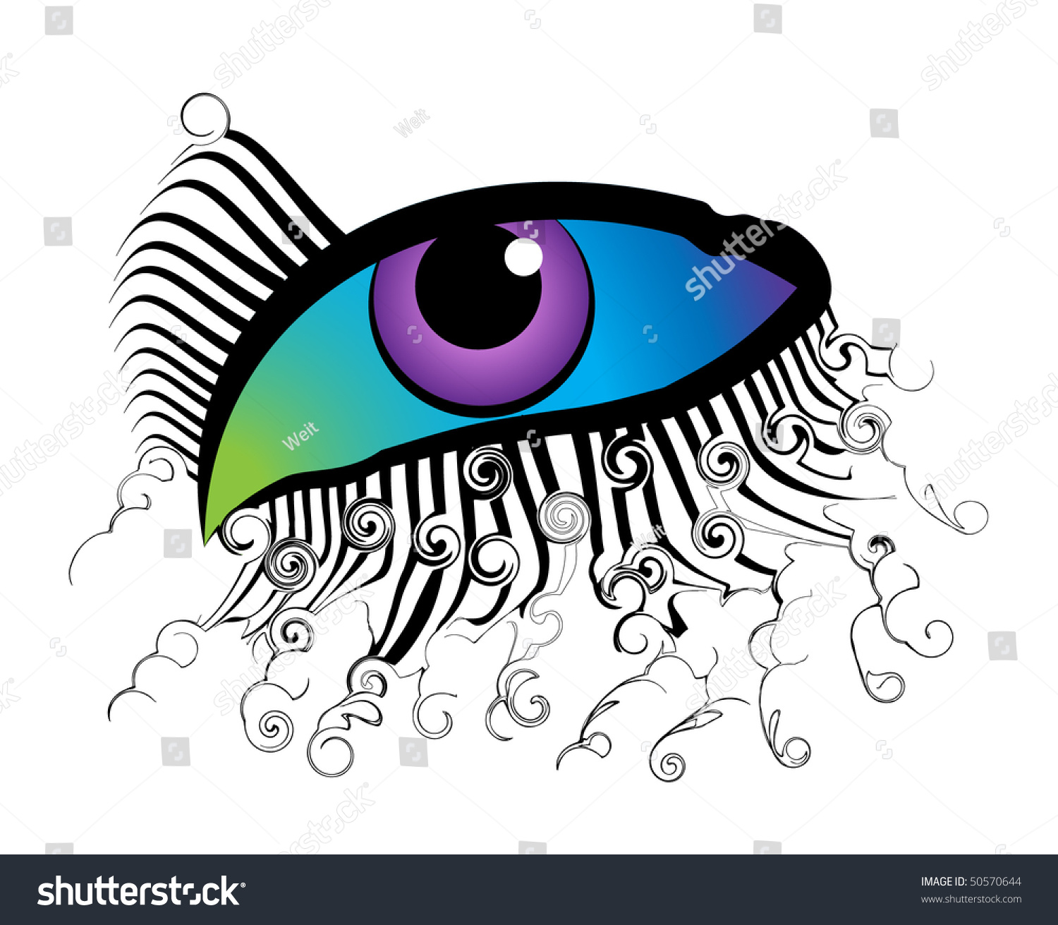 Abstract Art Eye Stock Vector Illustration 50570644 : Shutterstock