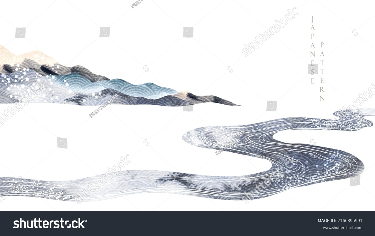 Abstract Art Template Geometric Pattern Japanese Stock Vector Royalty Free 2166895991