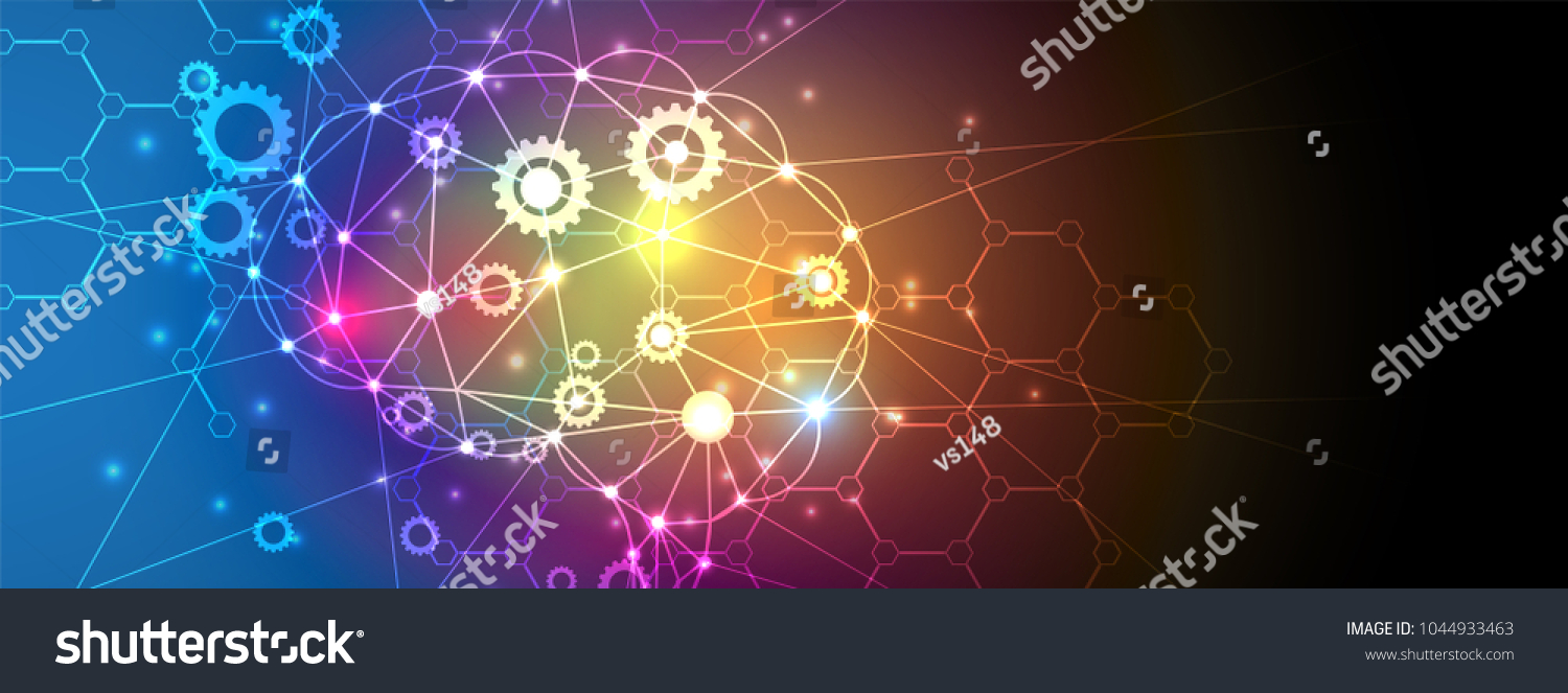 Abstract Artificial Intelligence Technology Web Background Stock Vector ...