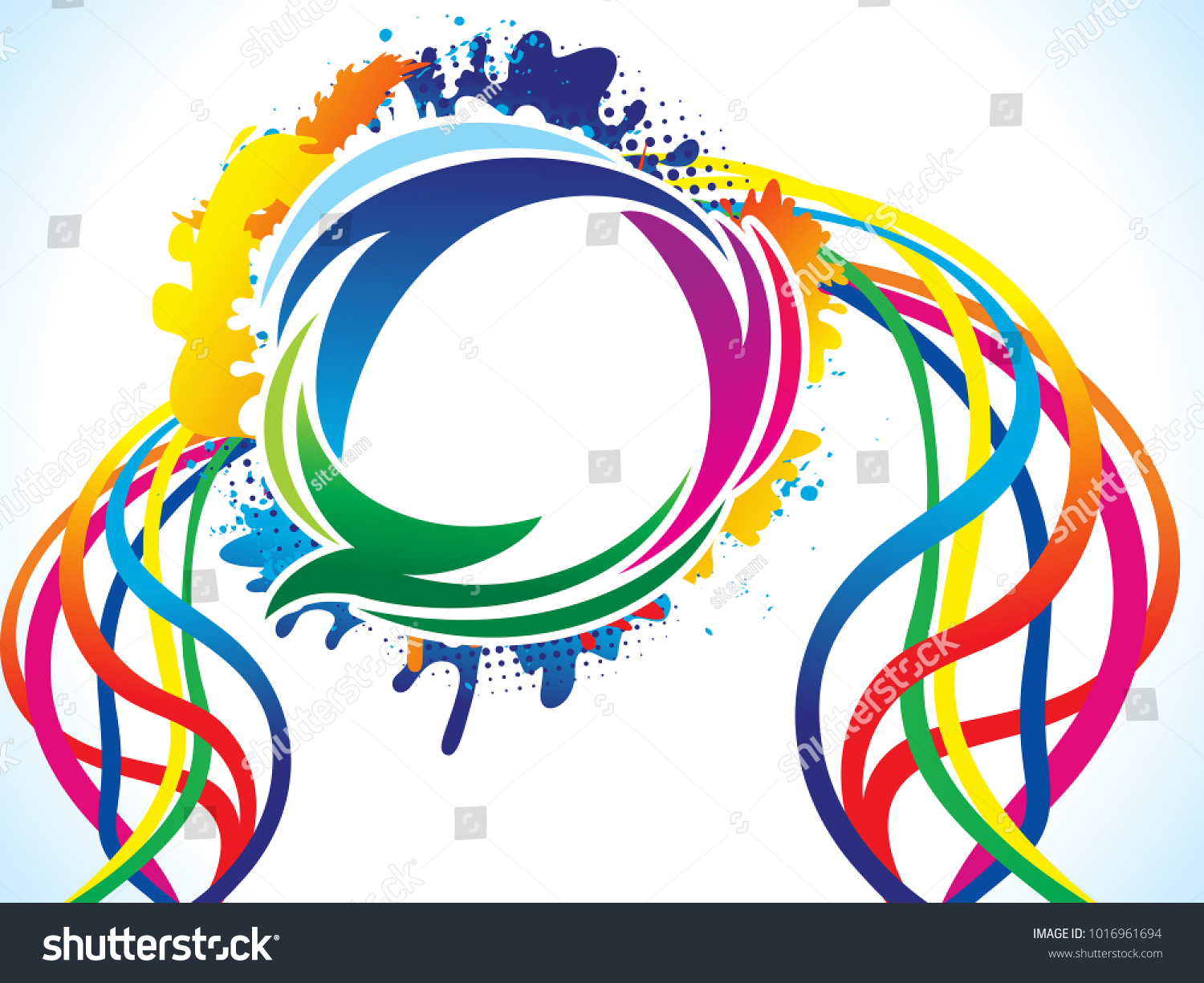 Abstract Artistic Rainbow Colorful Explode Vector Stock Vector (Royalty ...