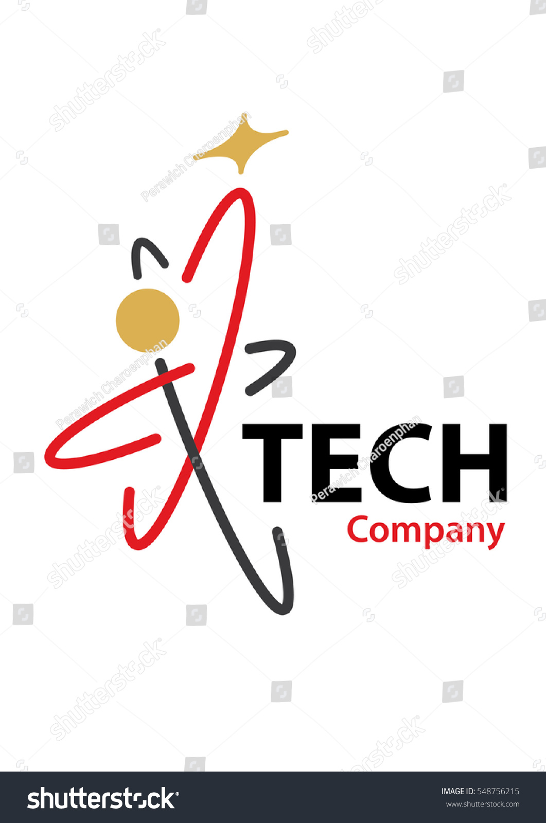 Abstract Atom Man Logo Stock Vector (Royalty Free) 548756215