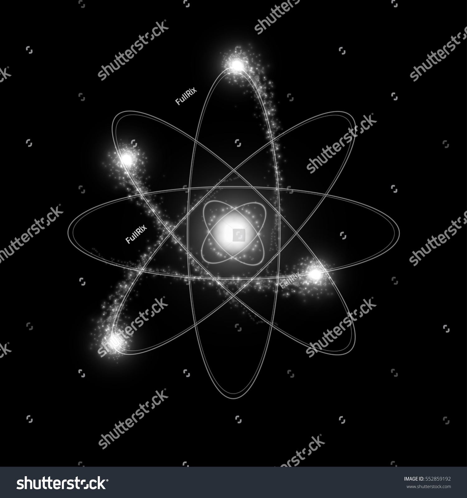 Abstract Atom Particles Vector Illustration Stock Vector (Royalty Free ...