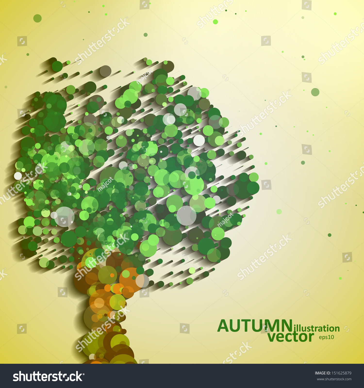 Abstract Autumn Tree Illustration Vector Background Stock Vector ...