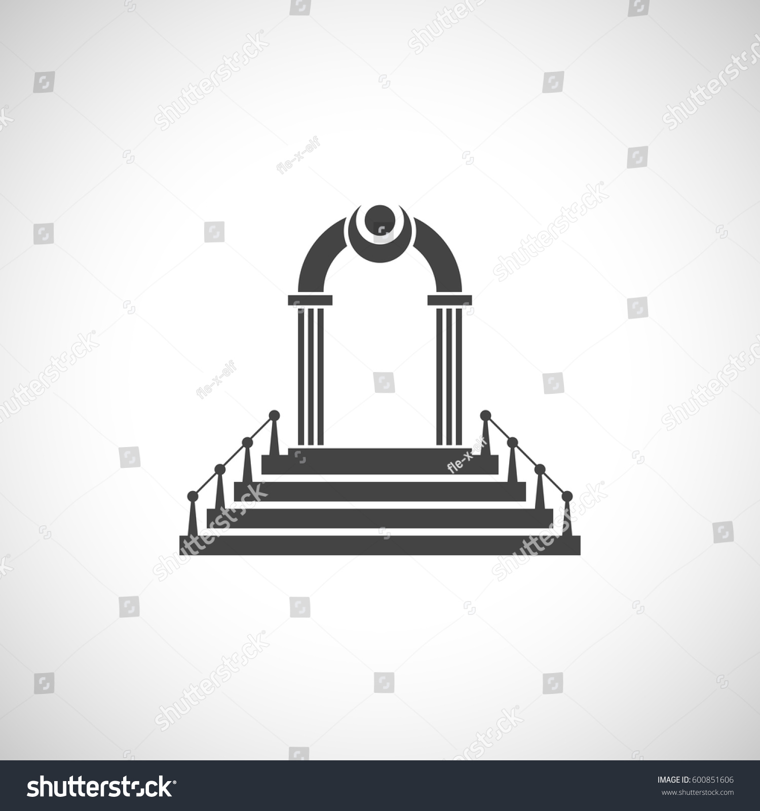 Abstract Background Arch Silhouette Arch Icon Stock Vector (Royalty ...