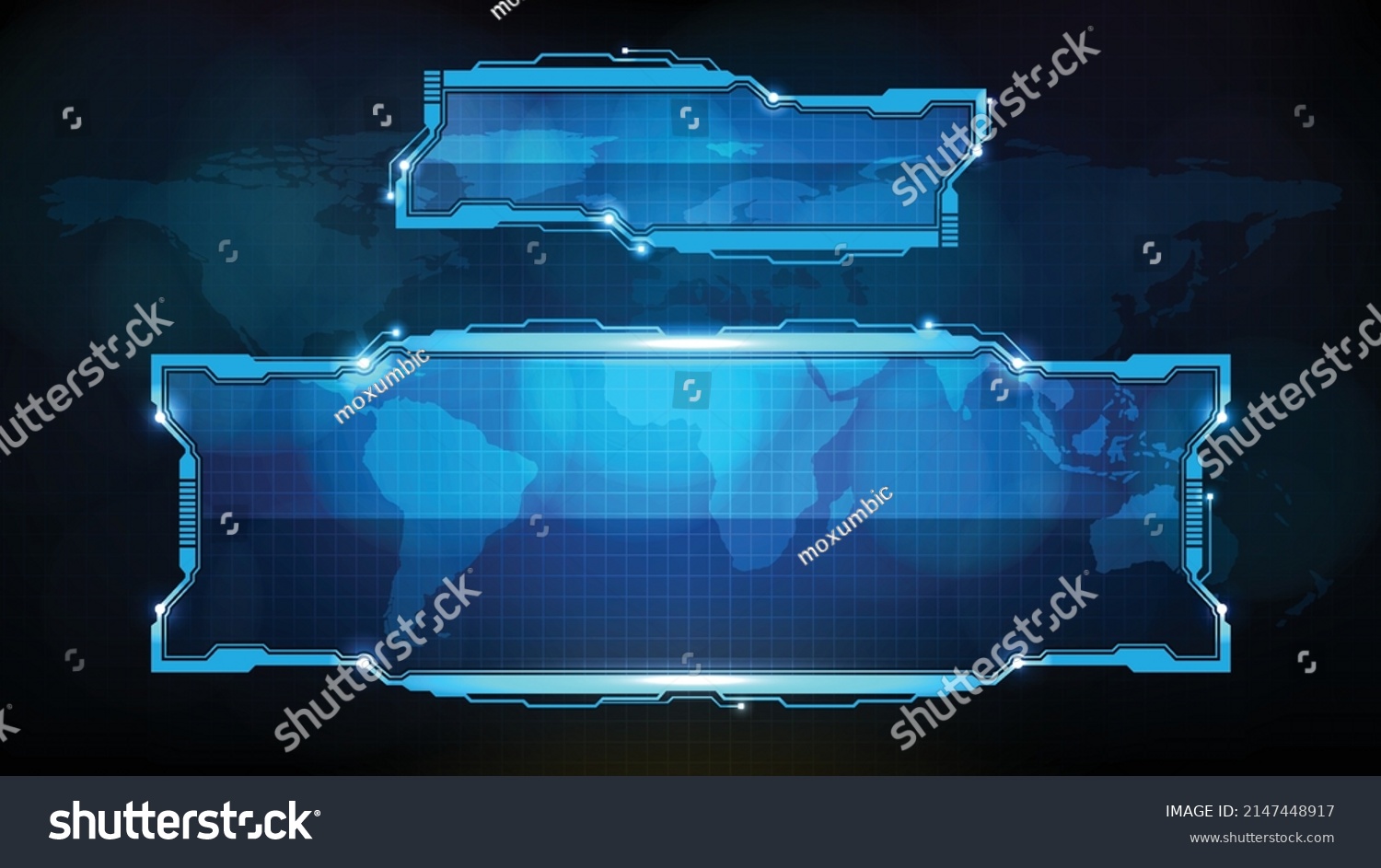 Abstract Background Sci Fi Frame Hud Stock Vector (Royalty Free ...