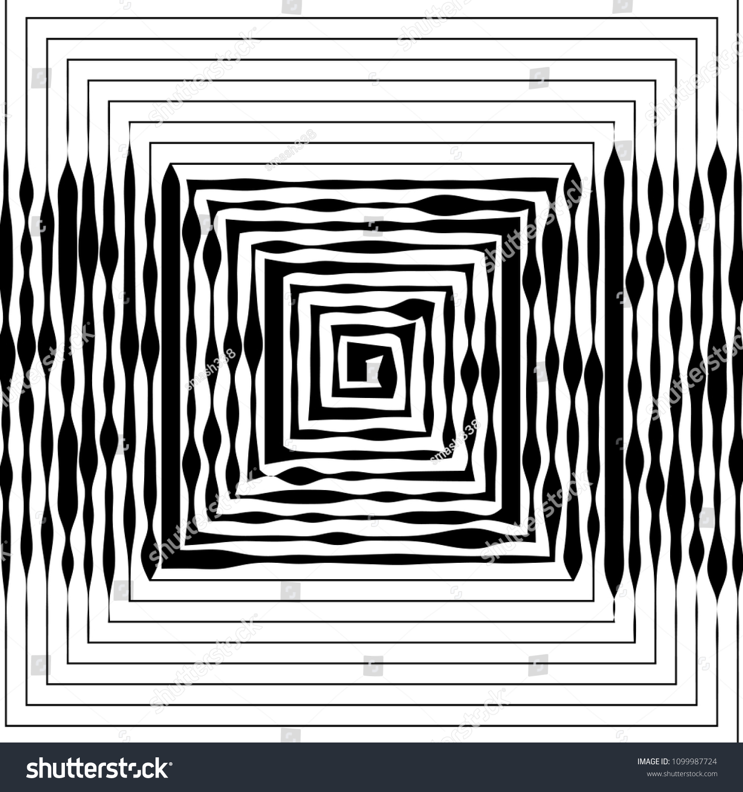 Abstract Background Vector Illustration Psychedelic Square Stock Vector ...