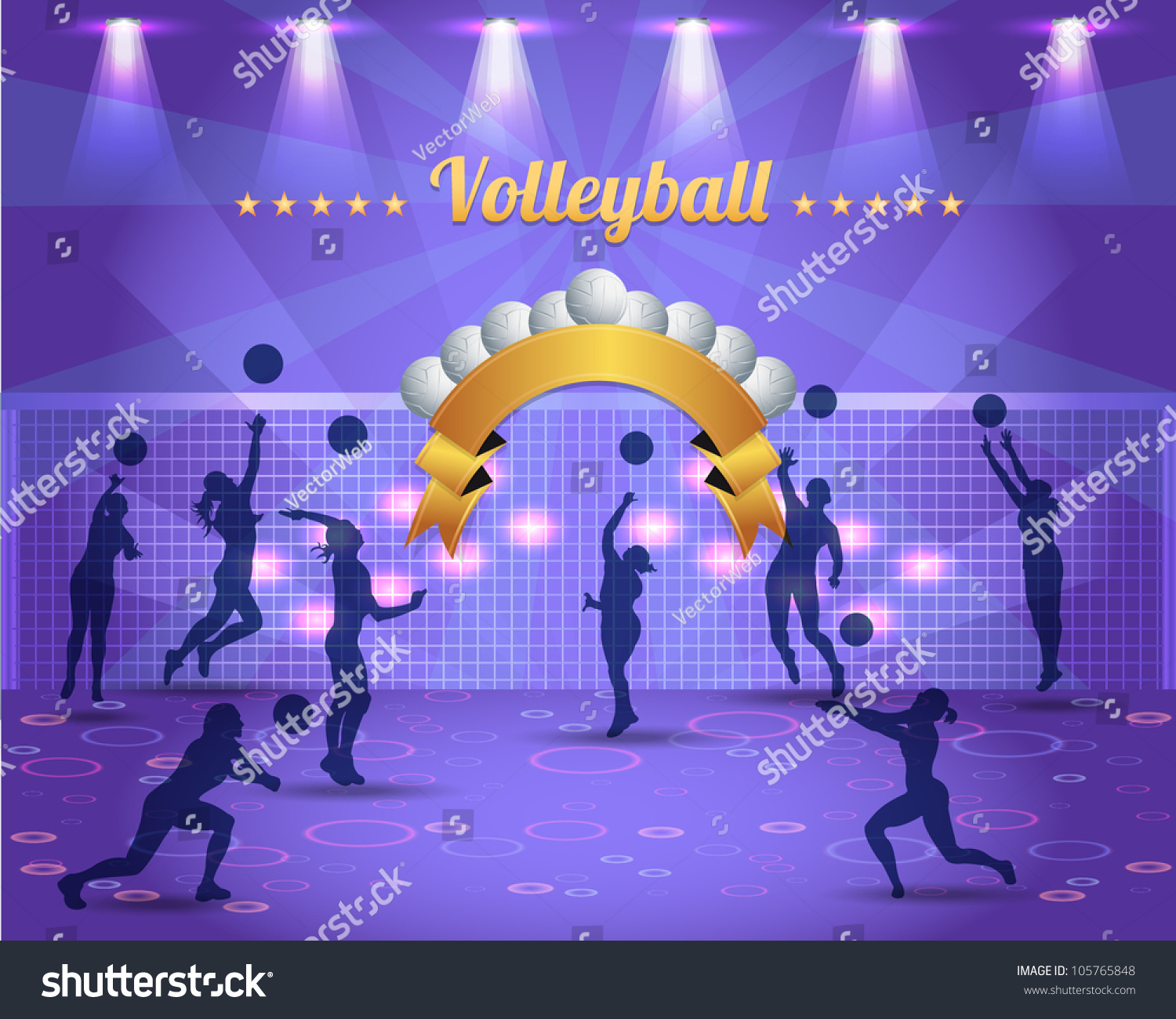 Abstract Background Volleyball Vector Design Stock Vector 105765848 ...