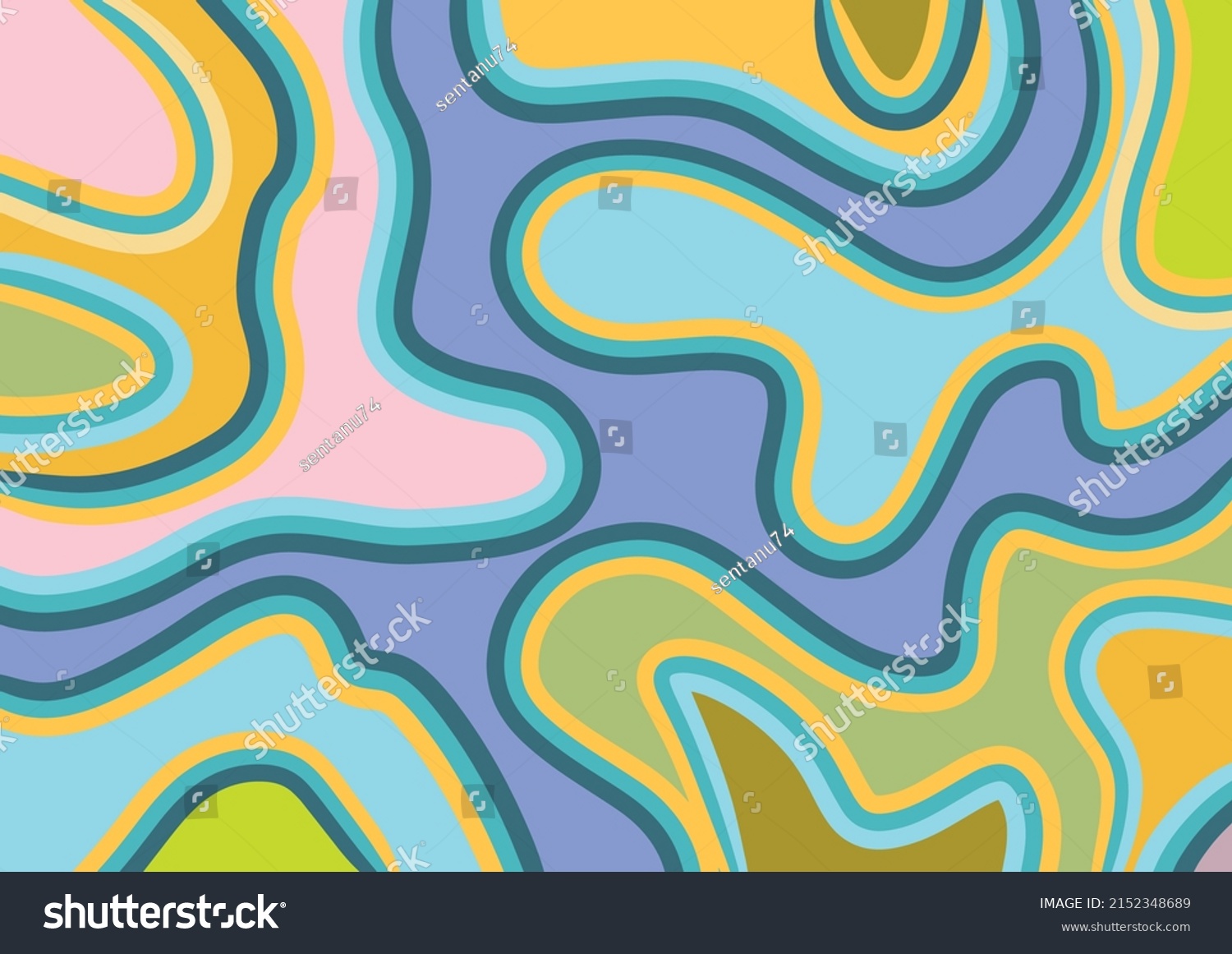 Abstract Background Curved Blobs Shapes Stock Vector Royalty Free 2152348689 Shutterstock