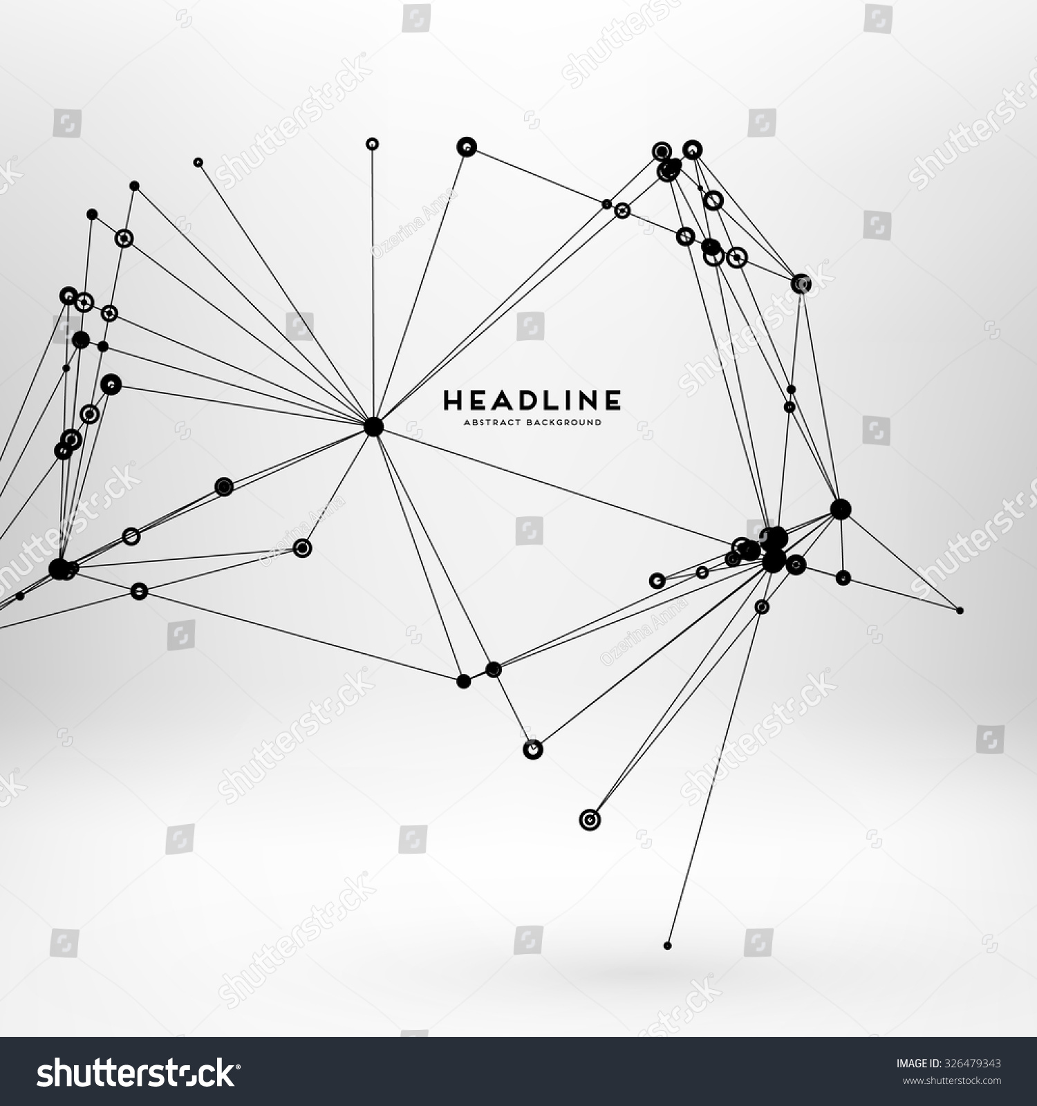 Abstract Background Dots Array Lines Connection: vetor stock (livre de direitos) 326479343 ...
