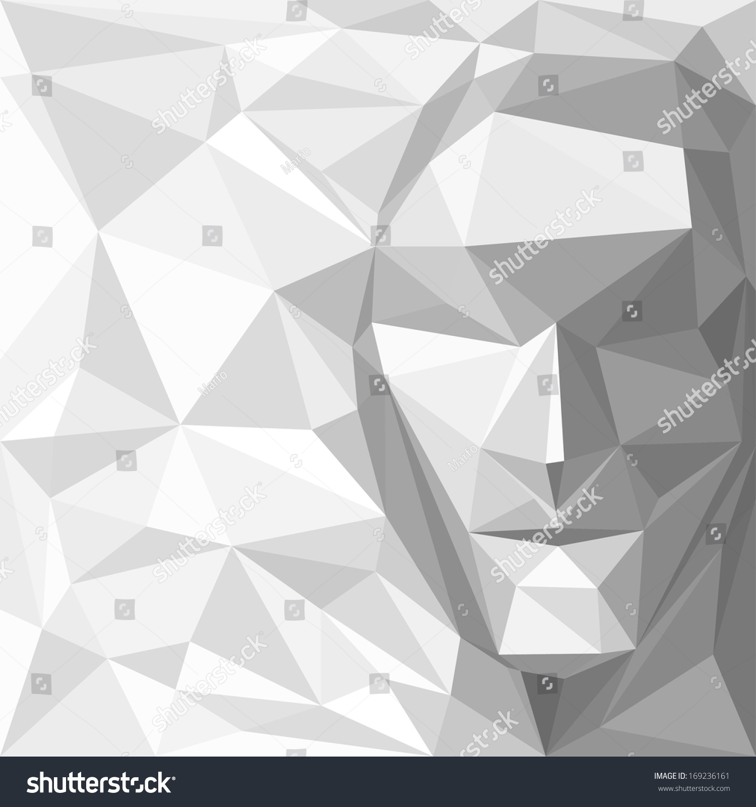 Abstract Background Geometric Face Stock Vector (Royalty Free) 169236161