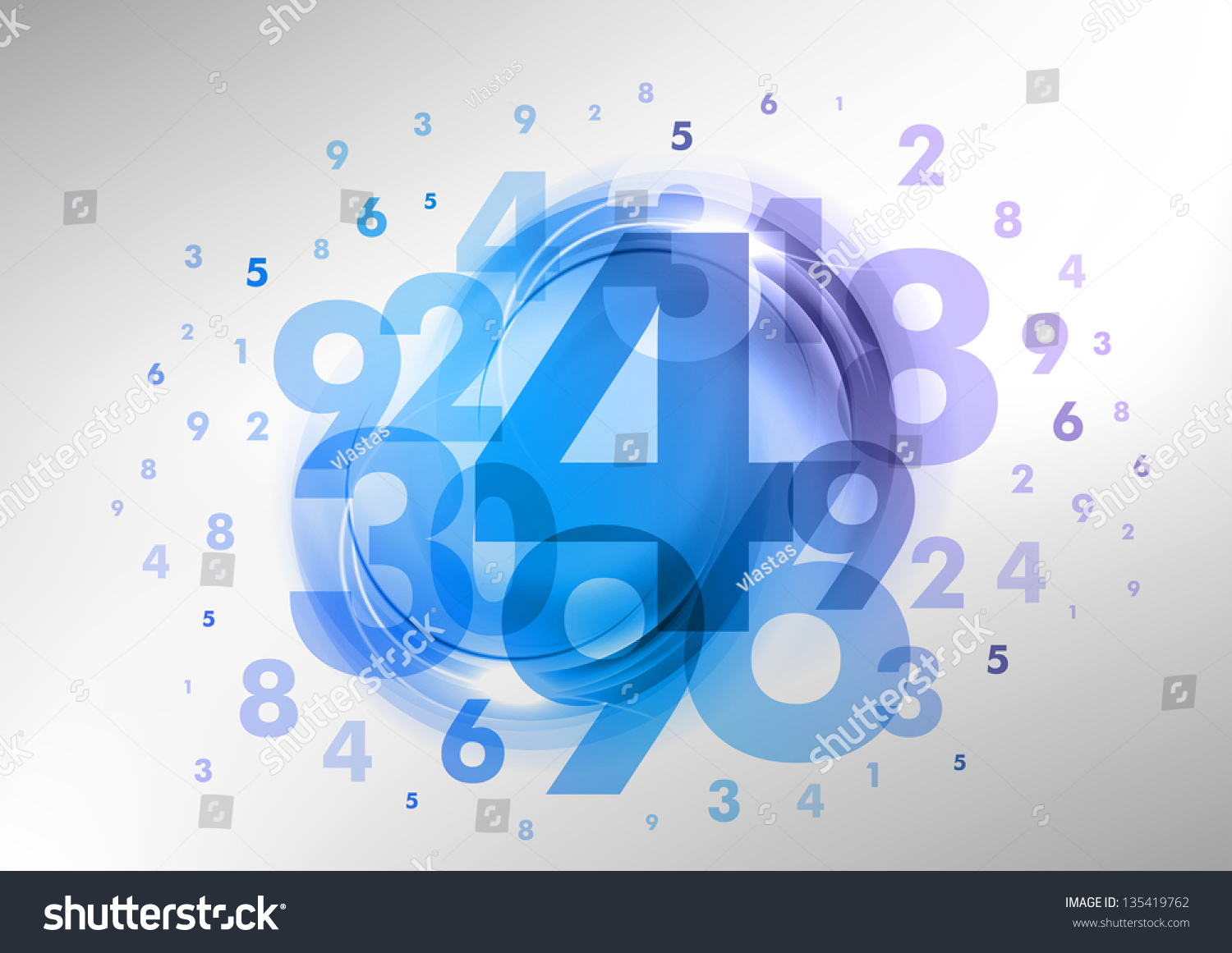 Abstract Background Green Numbers Stock Vector (Royalty Free) 135419762 ...