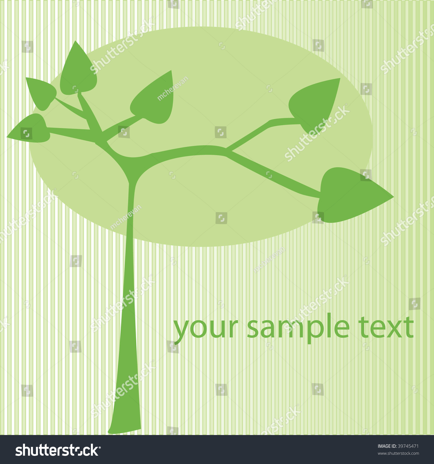 Abstract Background Green Tree Vector Illustration Stock Vector ...