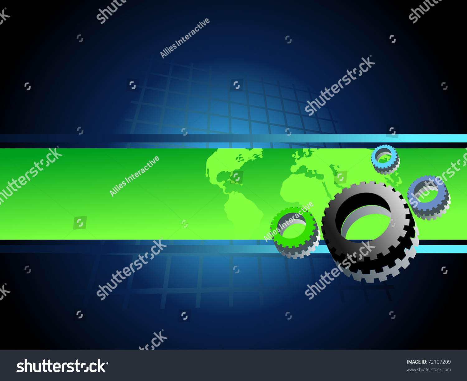 Abstract Background Map Mechanical Gears Illustration Stock Vector ...