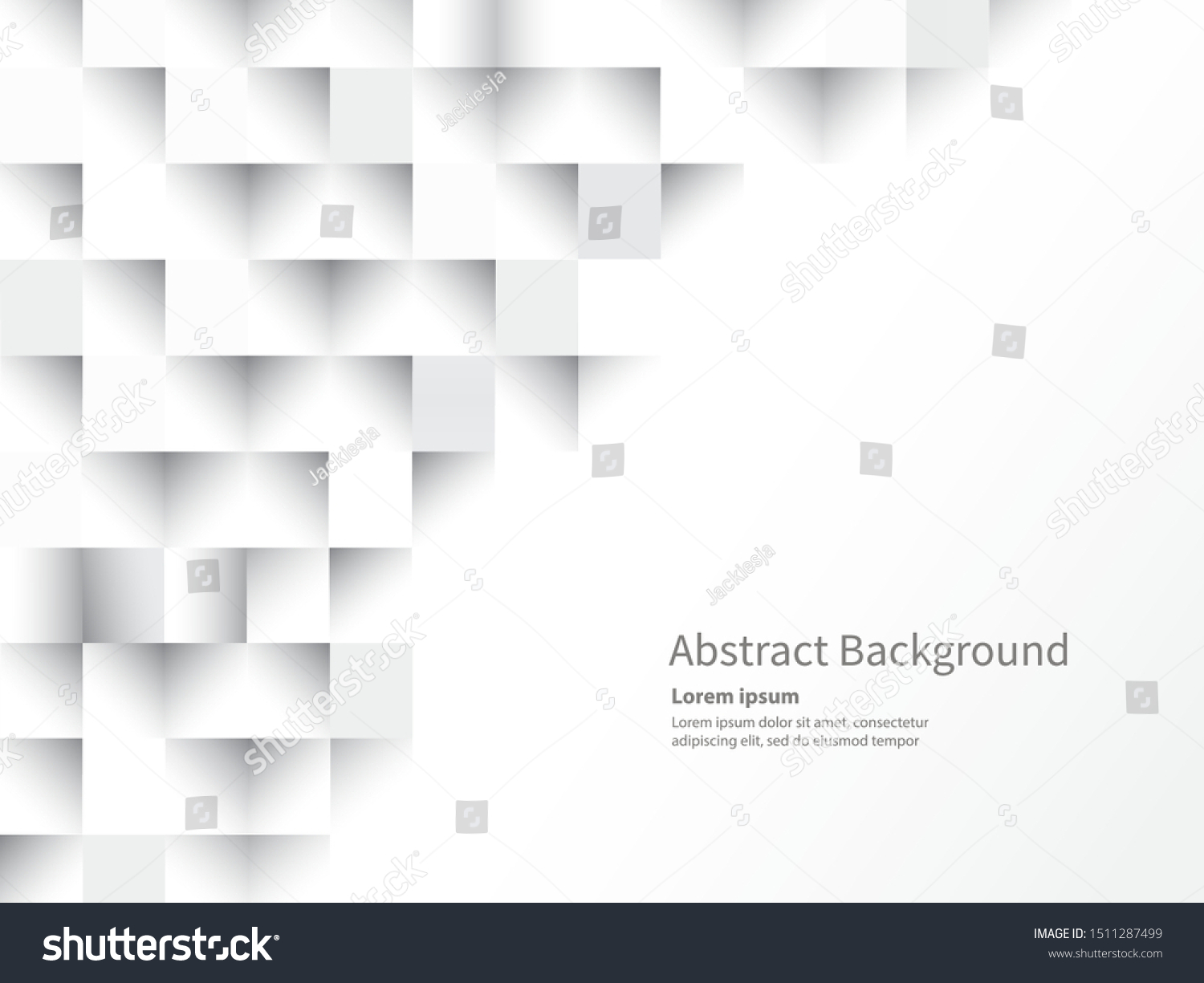 Abstract Background White Gray Square Shapes Stock Vector (Royalty Free ...