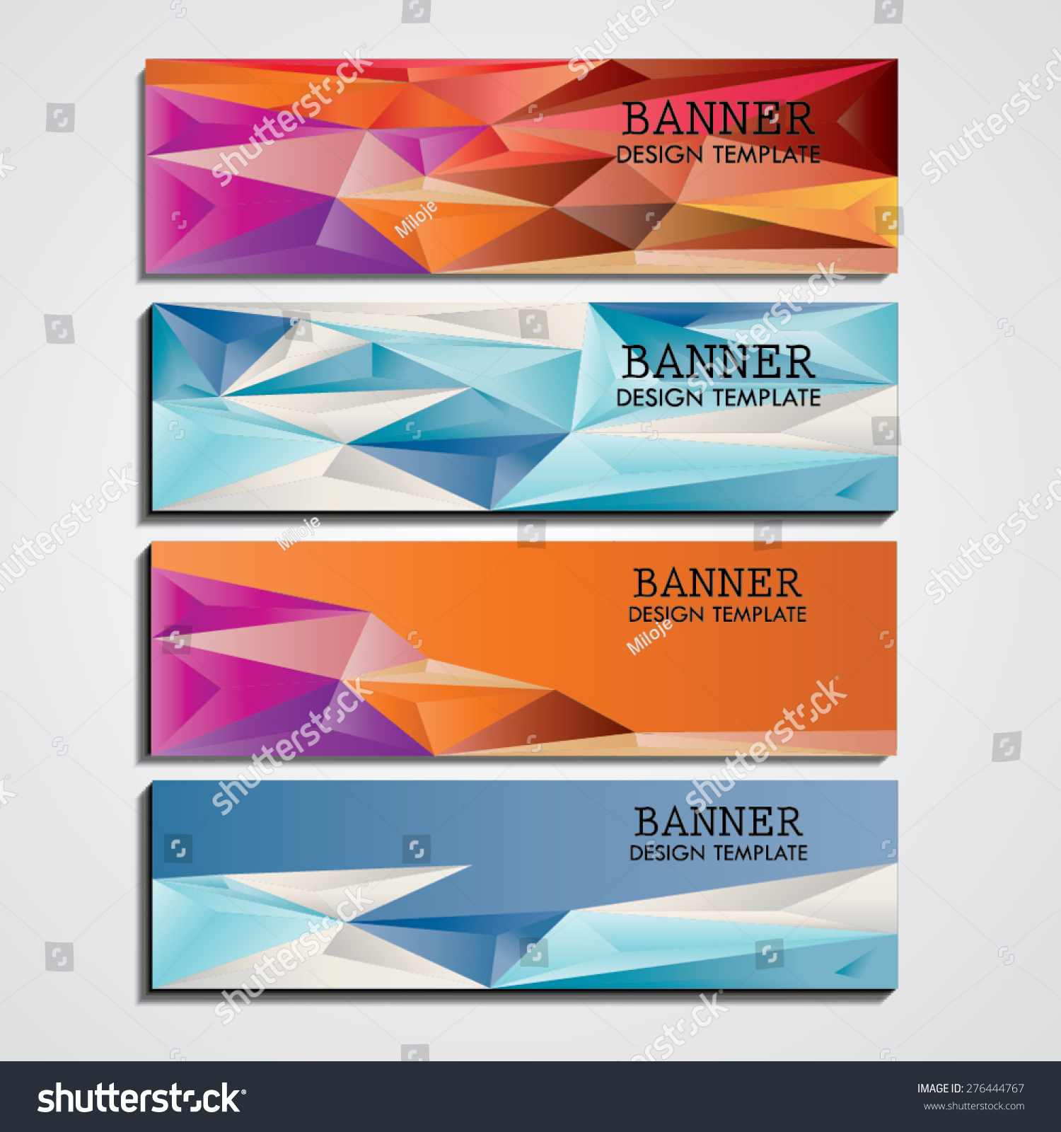 Abstract Banner Design Template Stock Vector (Royalty Free) 276444767 ...