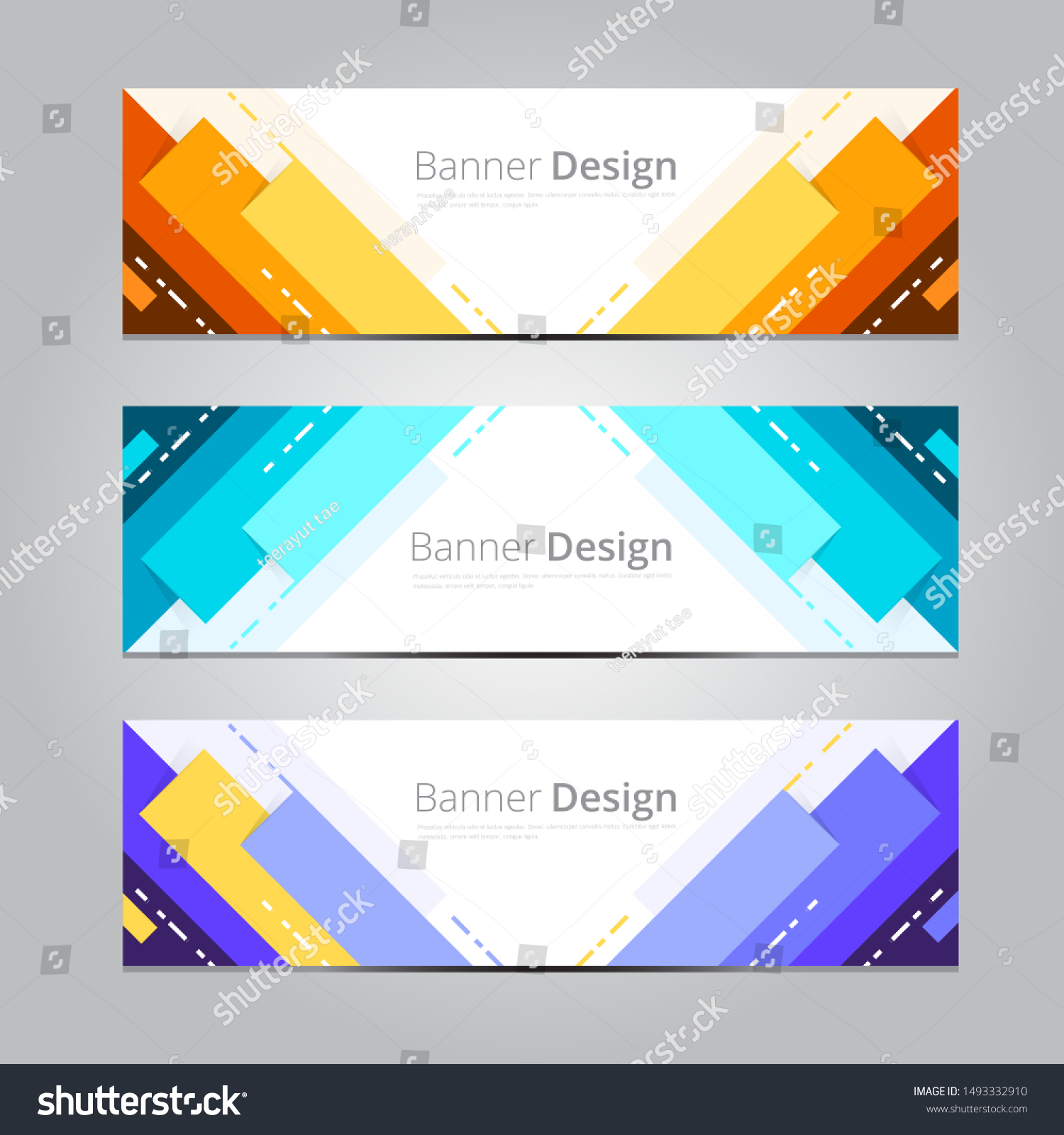 Abstract Banner Design Template Collection Stock Vector (Royalty Free ...