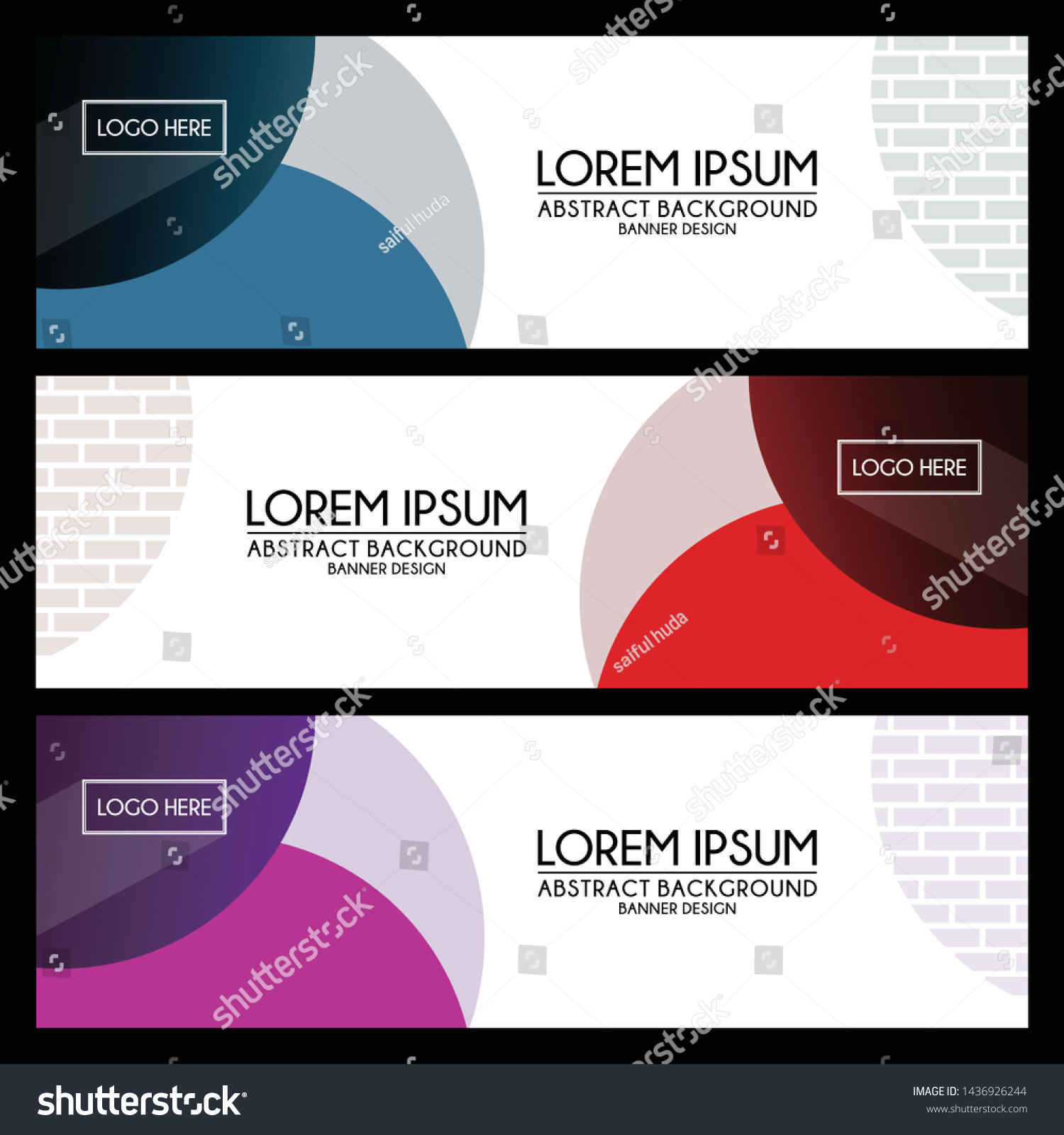 Abstract Banner Templates Background Design Vector Stock Vector ...