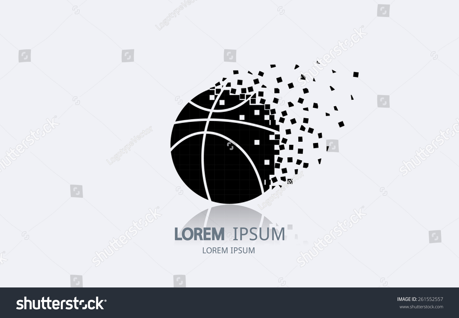 Abstract Basketball Logo Vector Logotype Design Stock Vector (Royalty ...