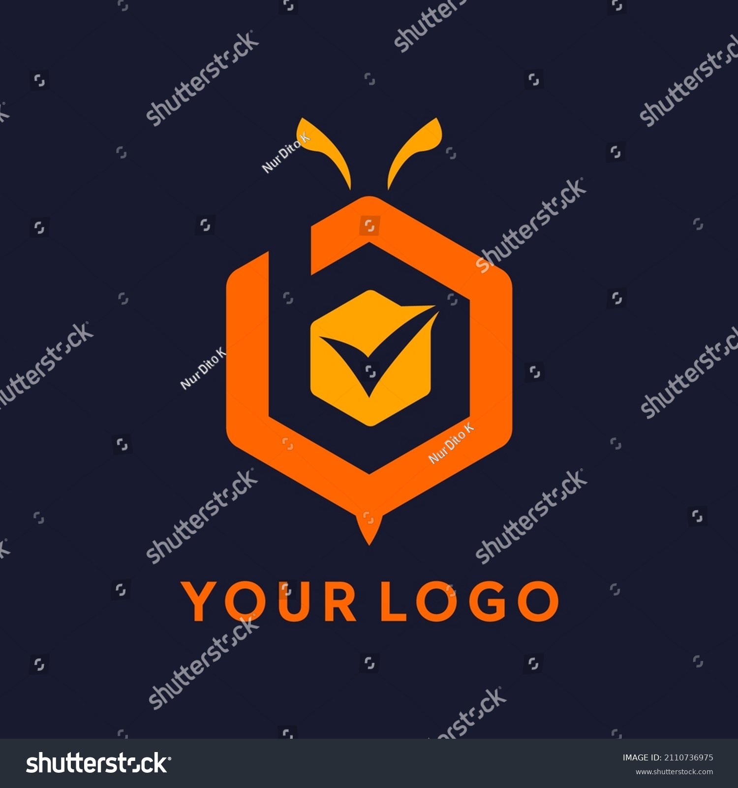 Abstract Bee Logo Wordmark B Vector Stock Vector (Royalty Free ...