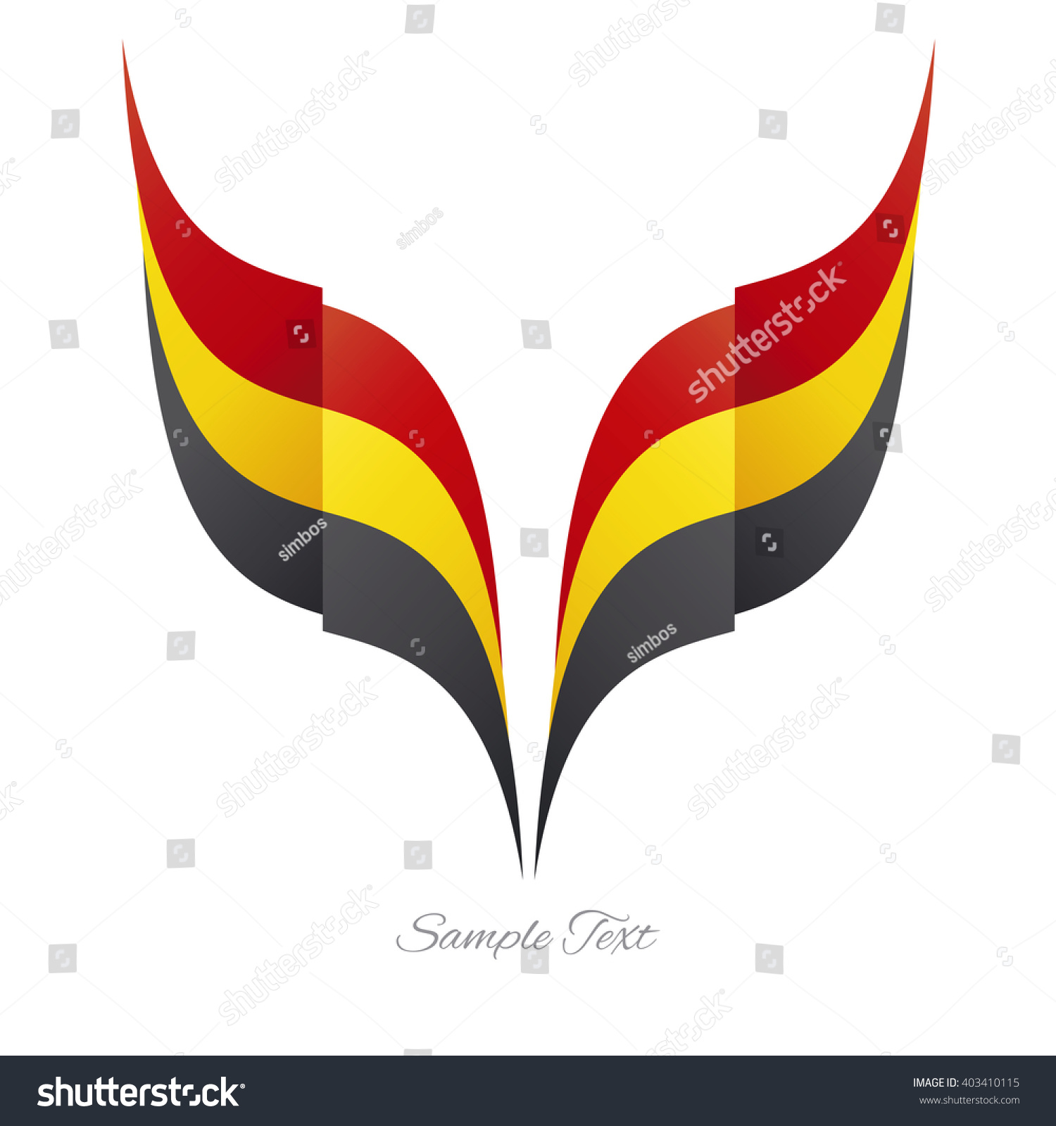Abstract Belgian Eagle Flag Ribbon Logo Stock Vector (Royalty Free ...