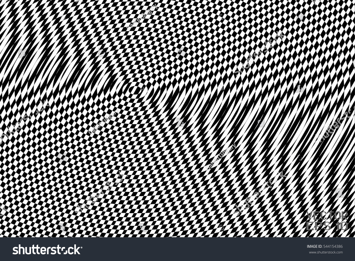 Abstract Black White Geometric Pattern Waves Stock Vector 544154386 ...