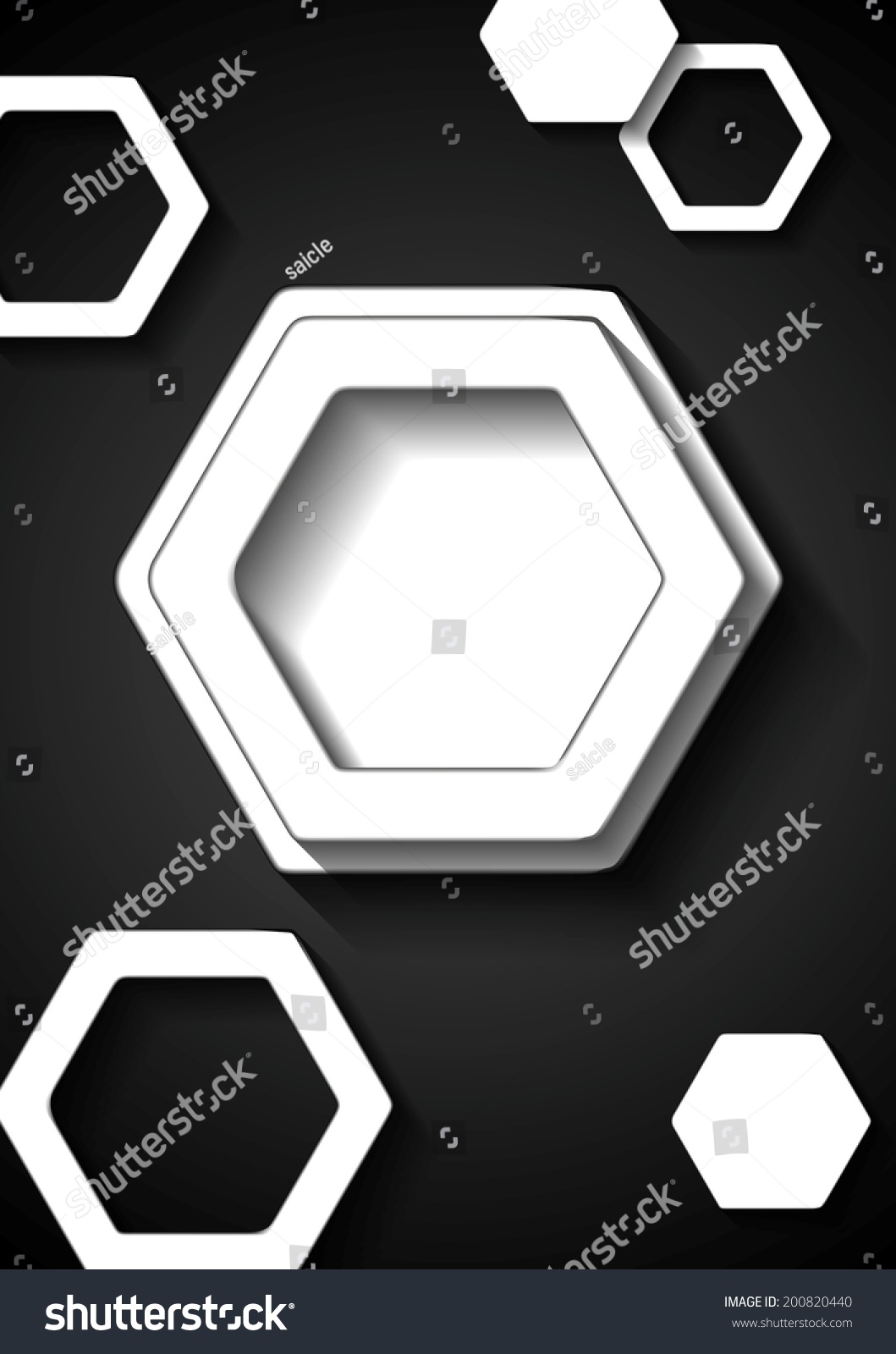 Abstract Black White Tech Background Vector Stock Vector (Royalty Free ...