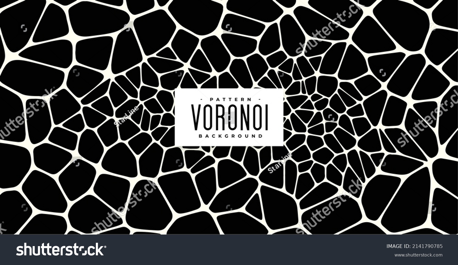 Abstract Black White Voronoi Pattern Texture Stock Vector (Royalty Free ...