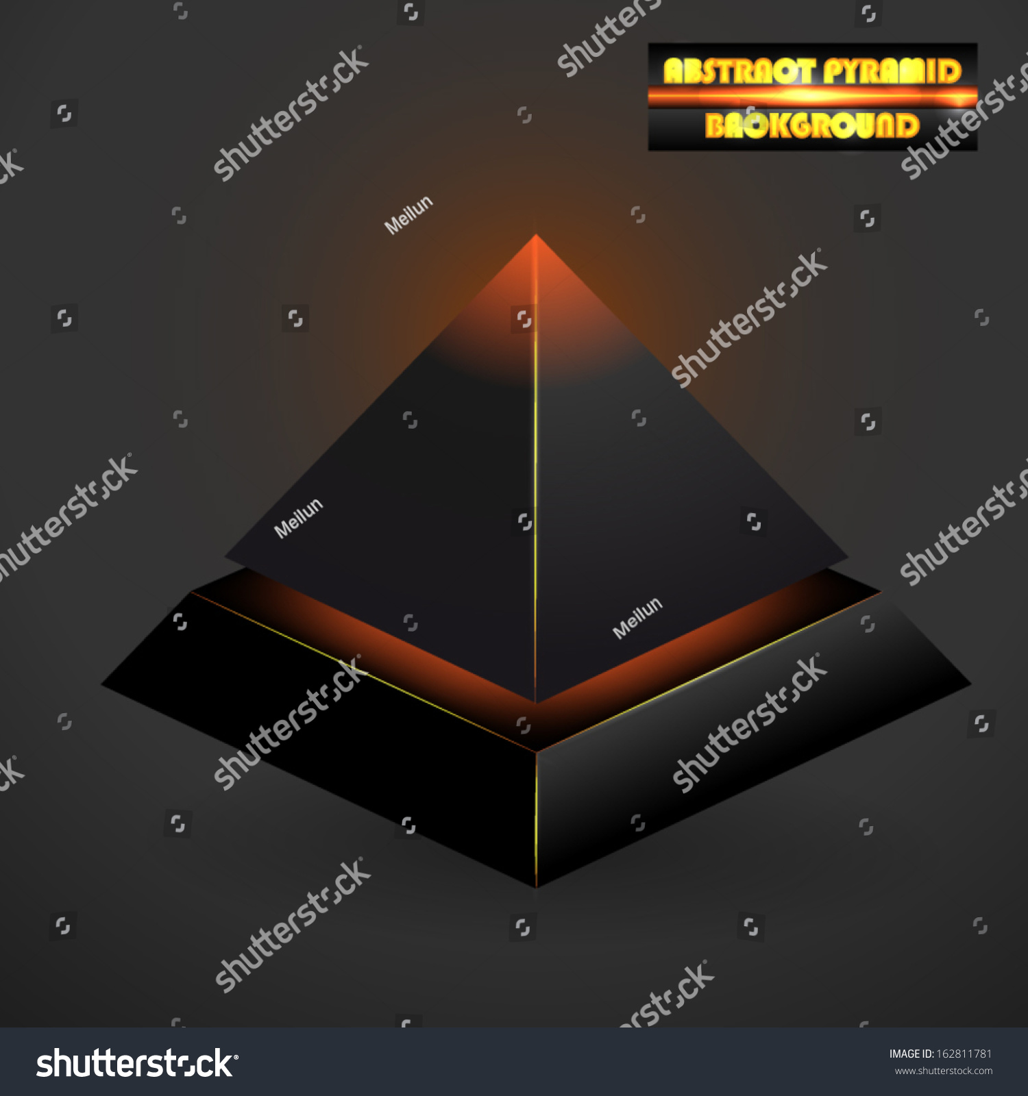 Abstract Black 3d Pyramid Vector Stock Vector (Royalty Free) 162811781 ...