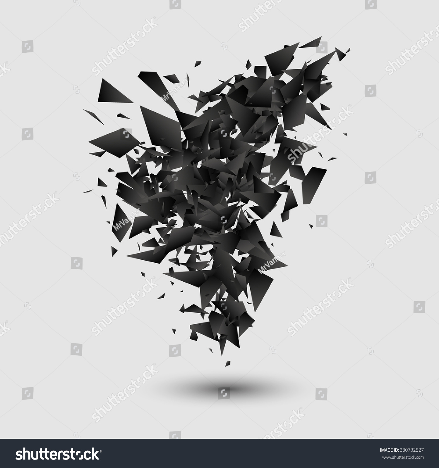Abstract Black Explosion Geometric Background Vector Stock Vector ...