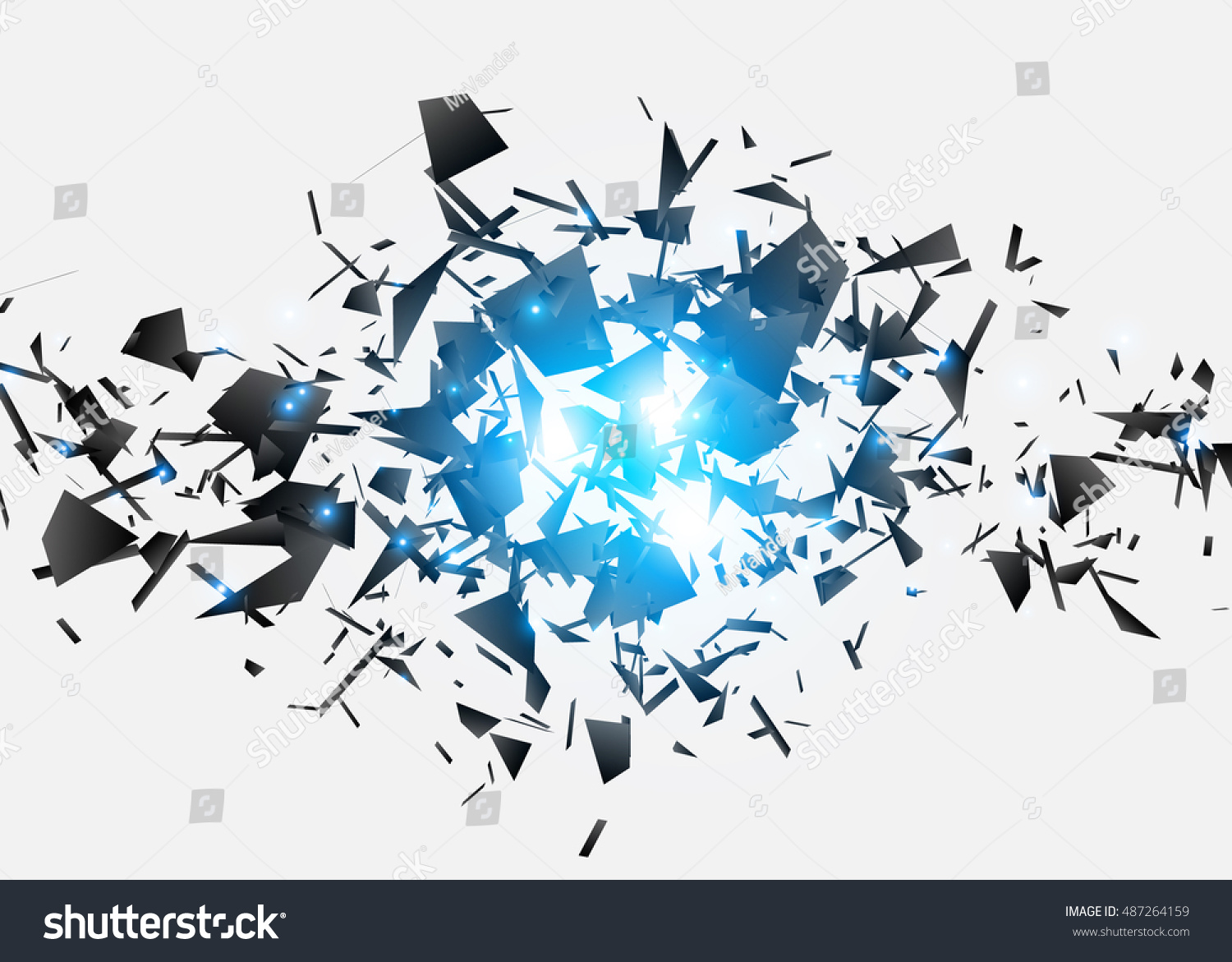 Abstract Black Explosion Geometric Background Vector: เวกเตอร์สต็อก ...