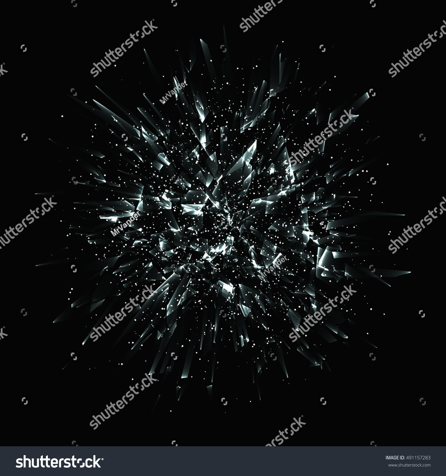 Abstract Black Explosion Geometric Background Vector Stock Vector ...