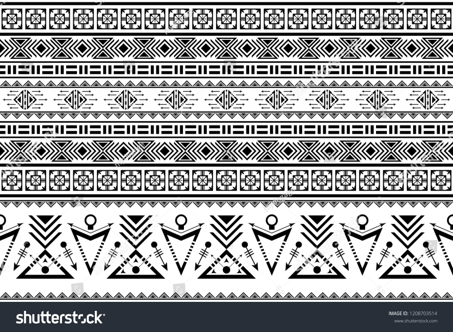 Abstract Black Line Texture Seamless Pattern Stock Vector (Royalty Free ...