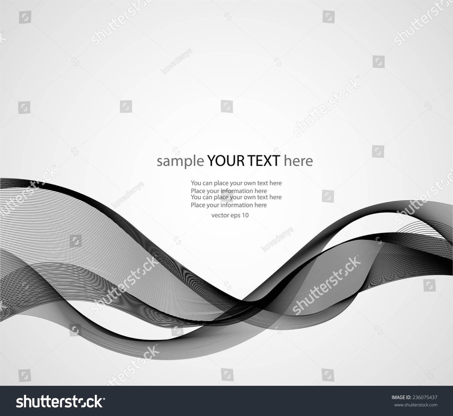 Abstract Black Lines On Gray Background: vector de stock (libre de ...