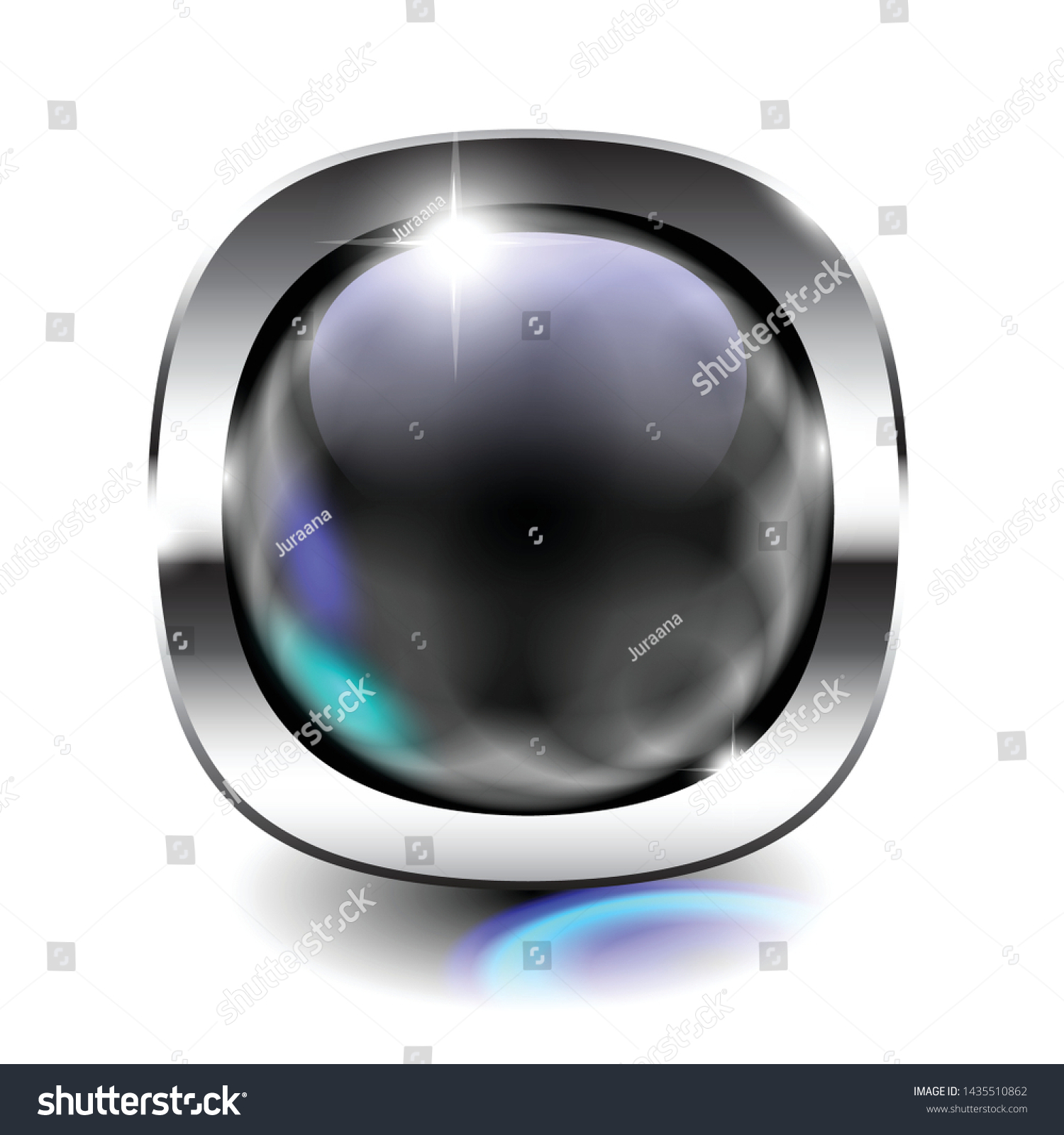 Abstract Black Rounded Square Background Silver Stock Vector (Royalty ...
