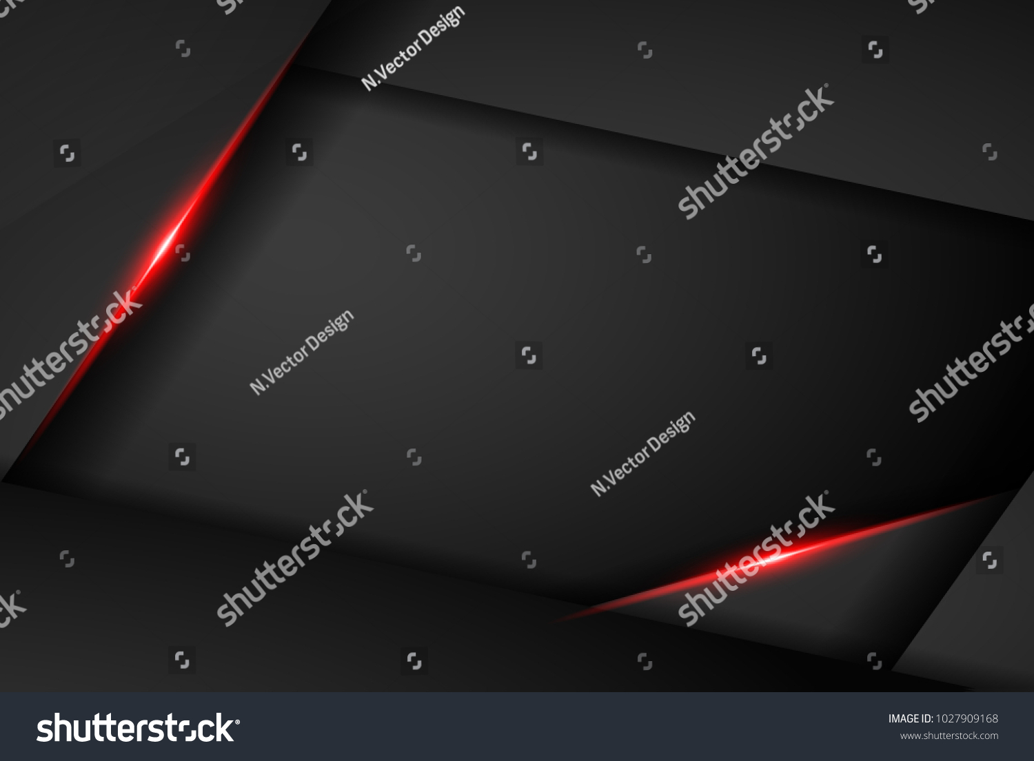 Abstract Black Red Frame Template Layout Stock Vector (Royalty Free ...