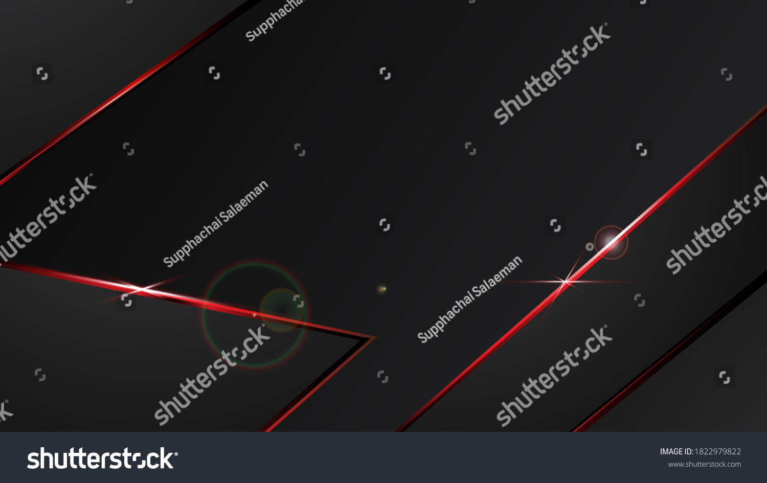 Abstract Black Red Frame Template Layout Stock Vector (Royalty Free ...