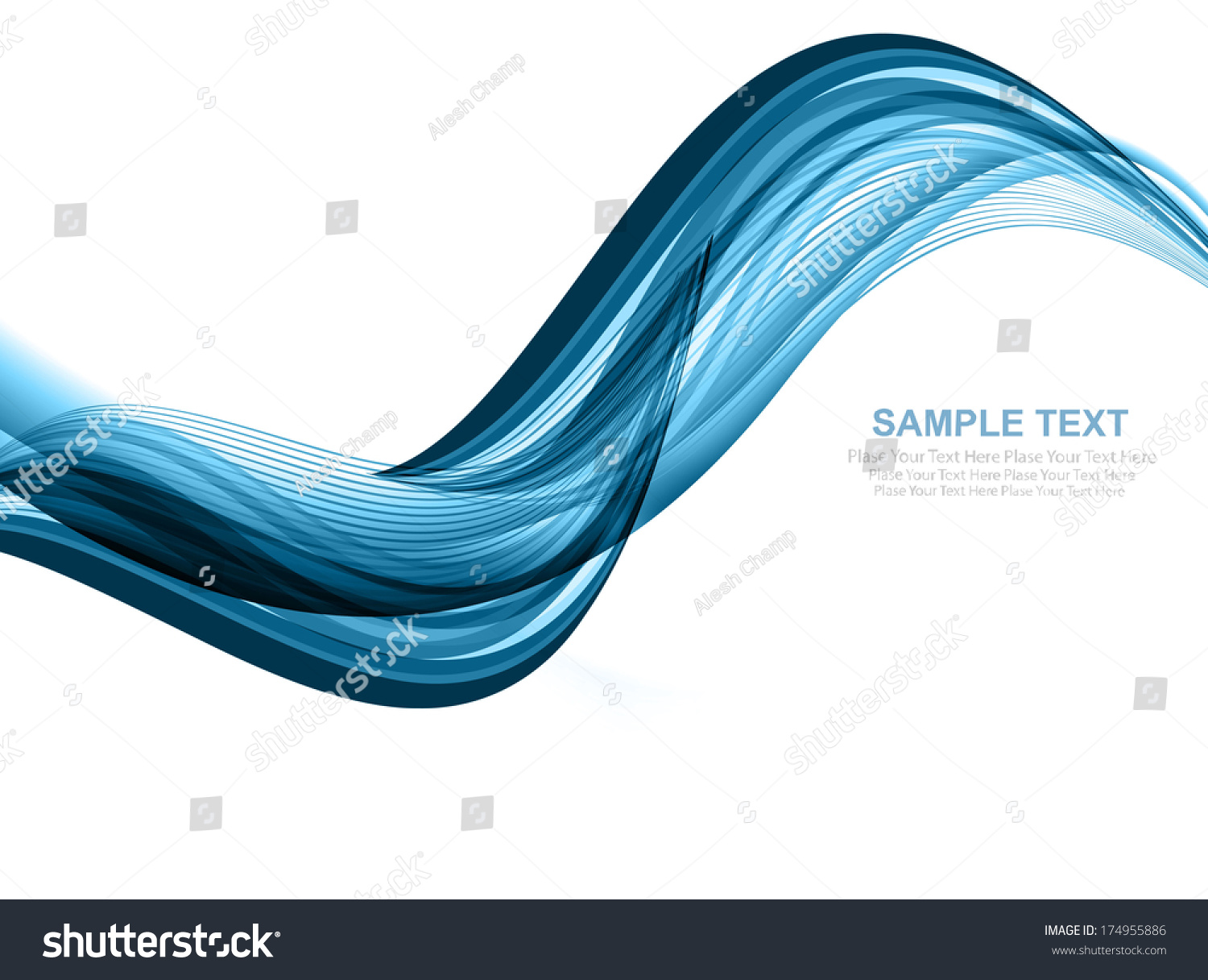 Abstract Blue White Wave Vector Background Stock Vector (Royalty Free ...