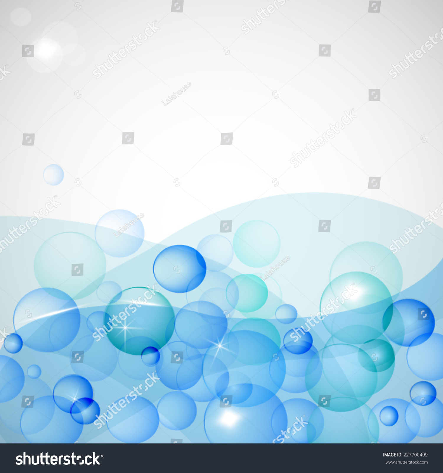 Abstract Blue Background Bubbles Stock Vector (Royalty Free) 227700499 ...